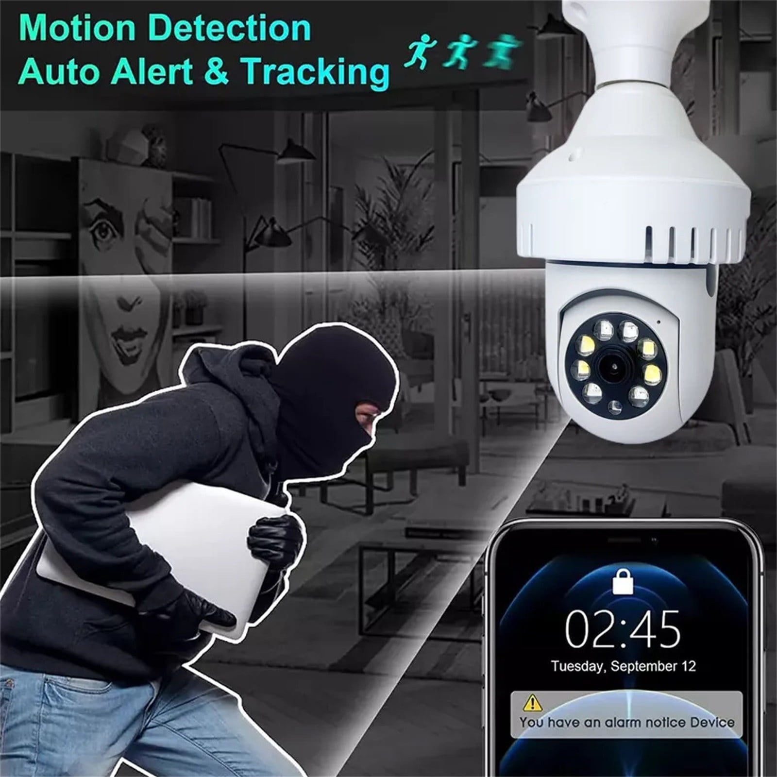 XGFHYJEH Wireless Cameras for Home Security, Indoor Outdoor Smart WiFi ...