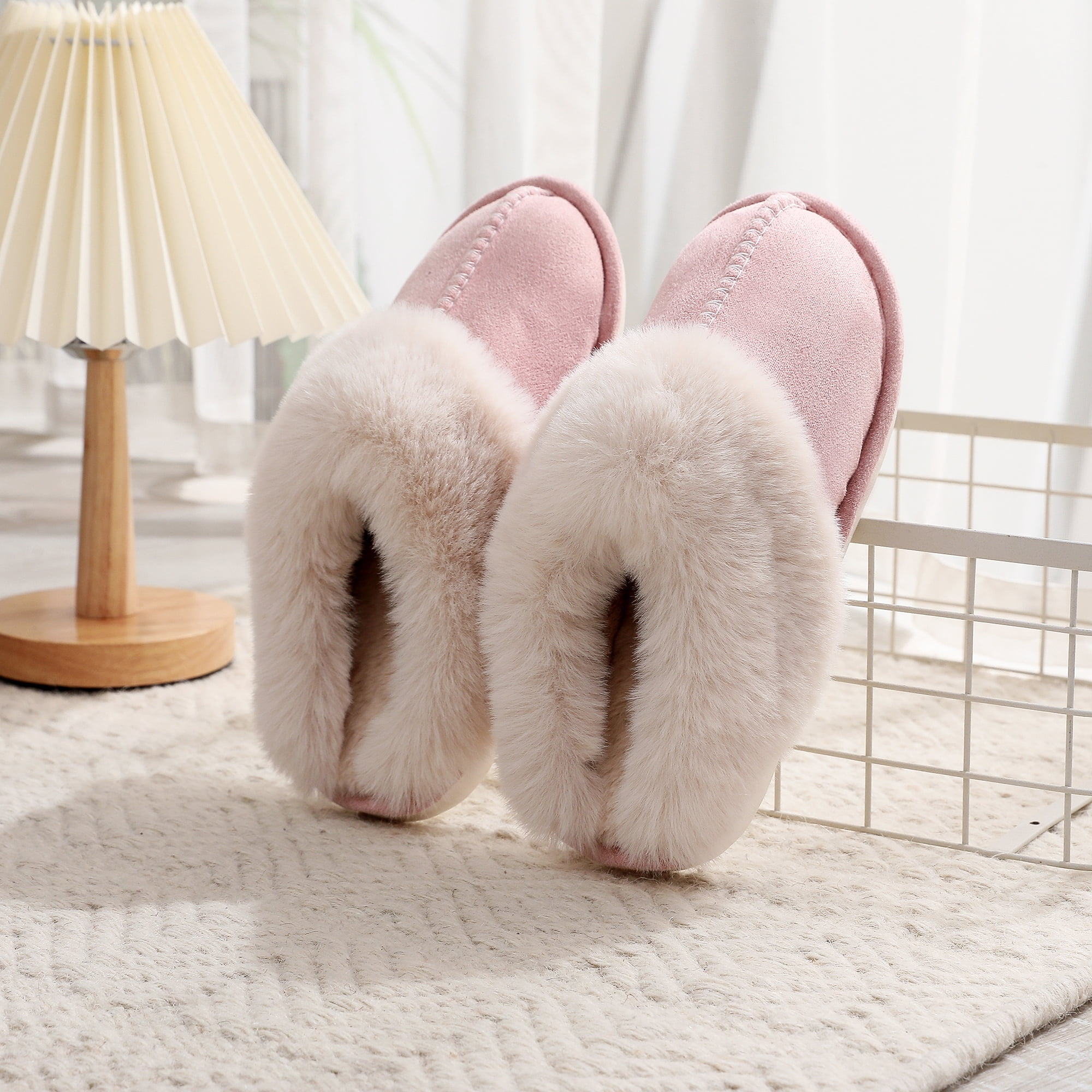 XGGC Women's Fireside Sydney Shearling Fur Indoor/Outdoor Scuff Slipper ...