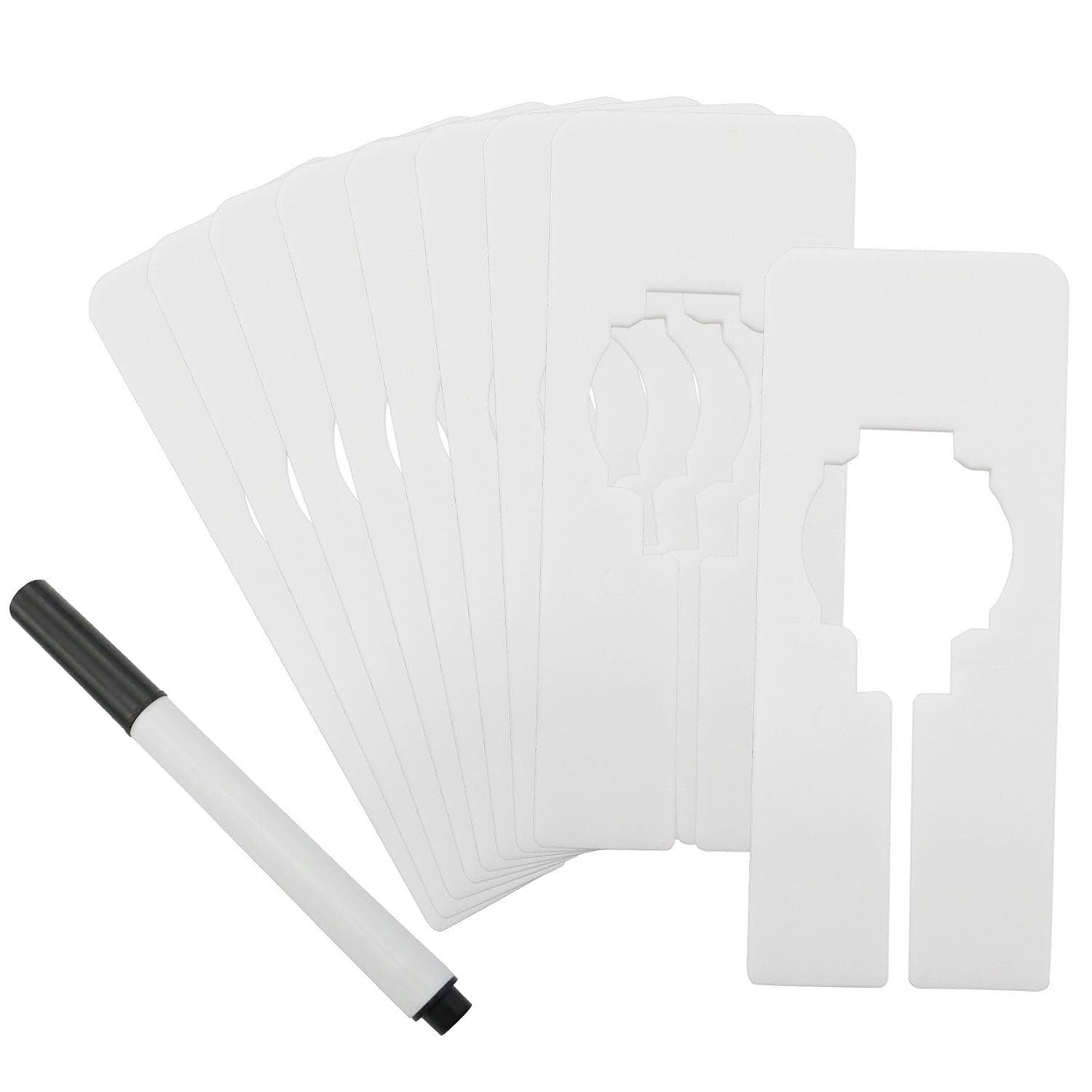 XGNG 50PCS White Closet EC36 Rack Dividers Clothing Rack Size Dividers ...