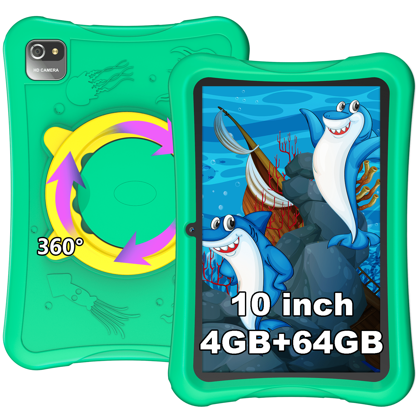 XGODY 10 inch Android Tablet for Kids & Adults, Pre-installed IWAWA ...