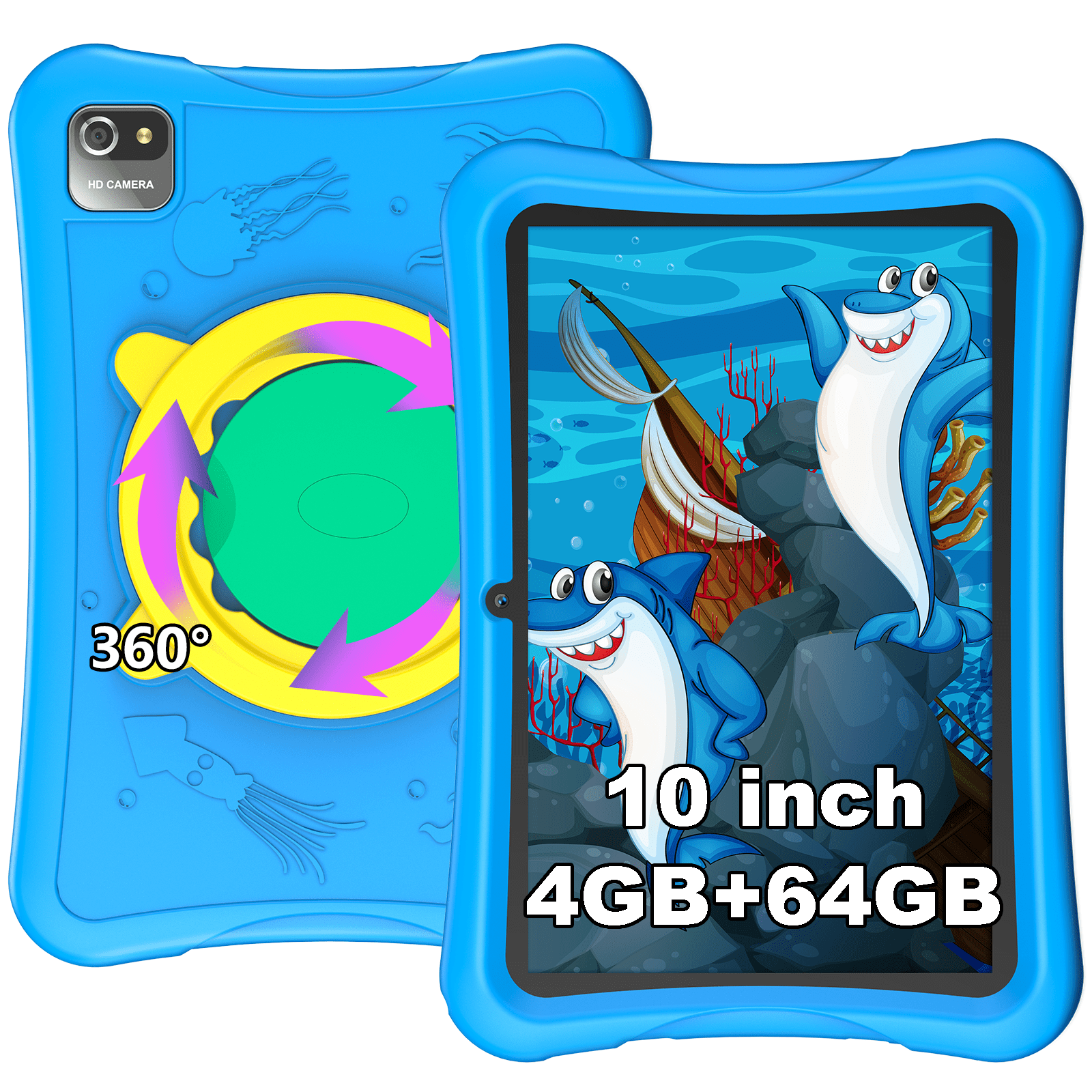 XGODY 10 inch Learning Tablet for Teens & Adults, 4GB+64GB, 6000mAh ...