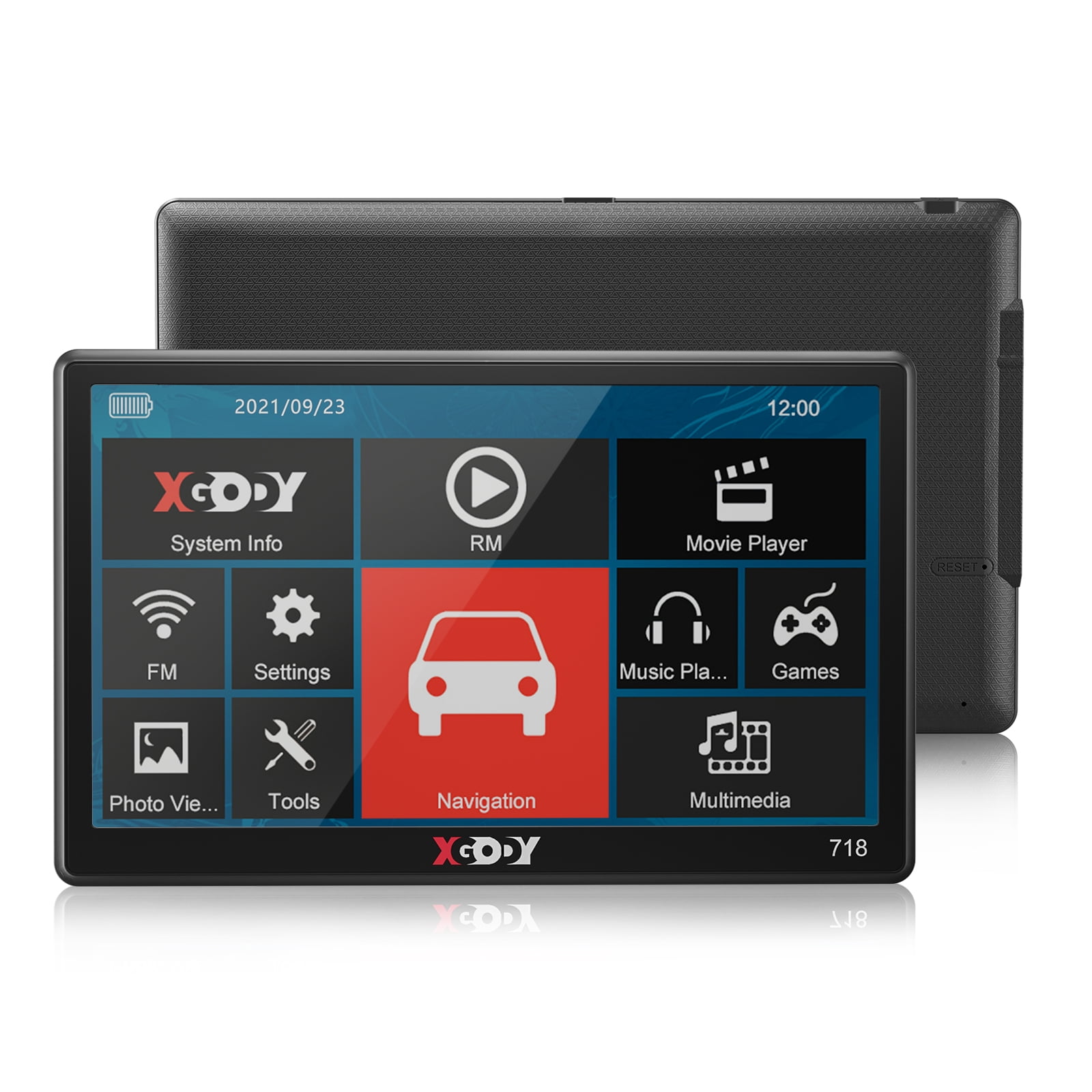 XGODY 7 Inch Vehicle Auto Navigator: Bluetooth Truck GPS with Lifetime ...
