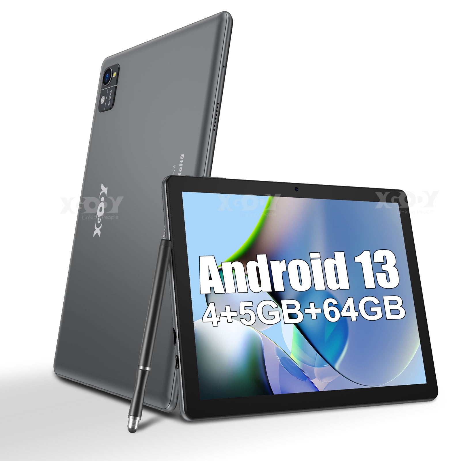XGODY Android 13 Tablet, 9GB RAM 64GB ROM 10 inch Tablet, 7000mAh,4 ...