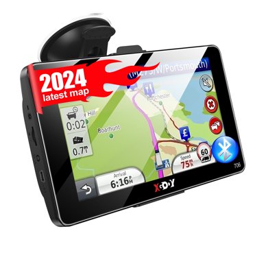"7"" Touchscreen GPS Navigation for Car, Truck & RV, Sunshade, Voice ...
