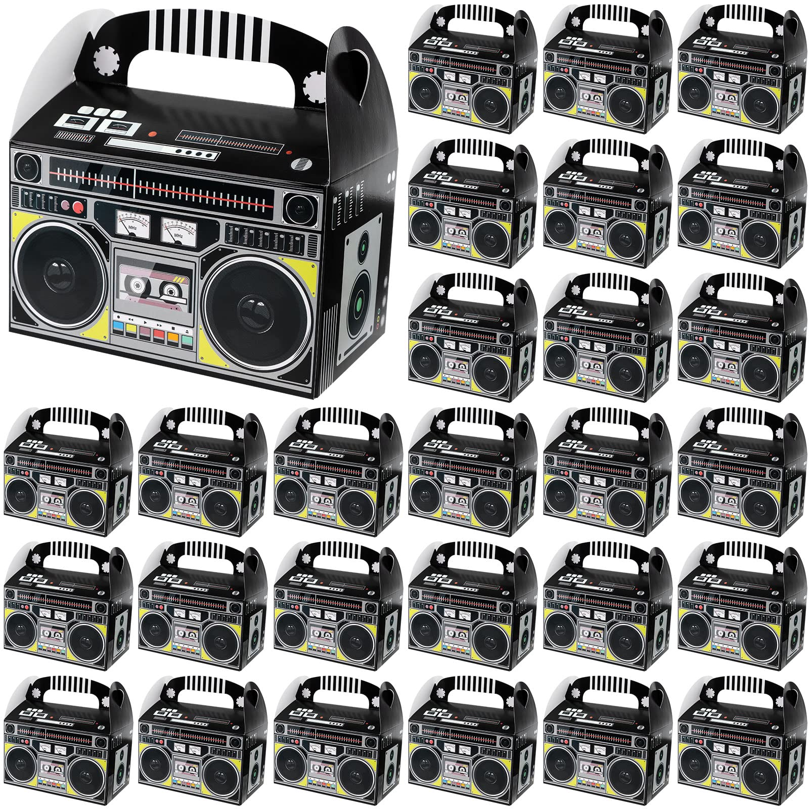 XGOOD 32PCS 80s 90s Boom Box Party Favor Novelty Boom Favor Boxes Party ...