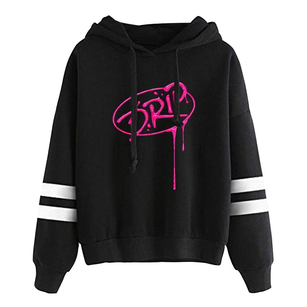 XGZFHBFSNZ Babymonster Drip Pullovers Hello Monsters Merch Hoodie Pocketless Double Bar Sleeve ...