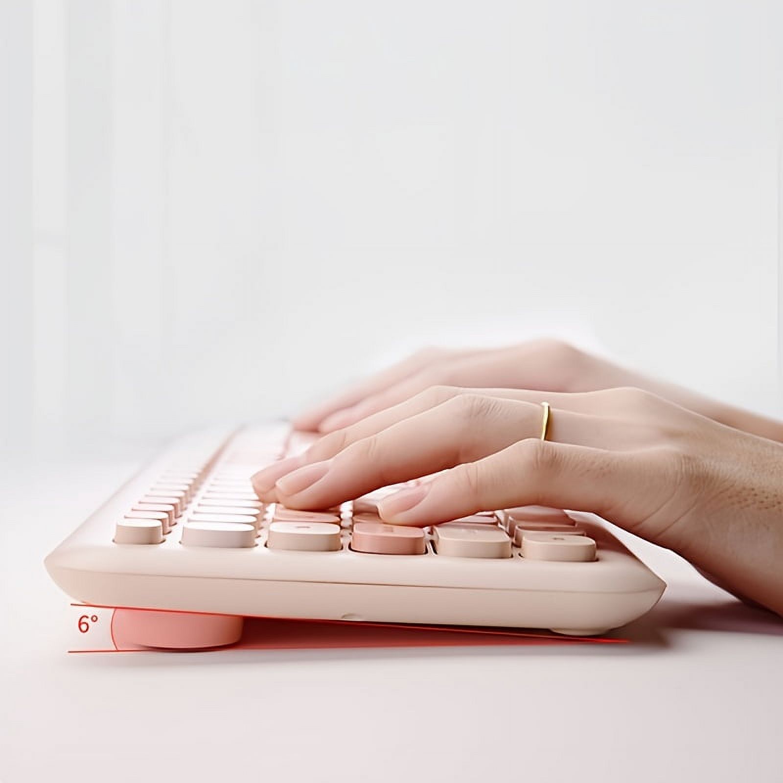 XGZHP3 Silent Retro Wireless Keyboard and Mouse Set with USB ...