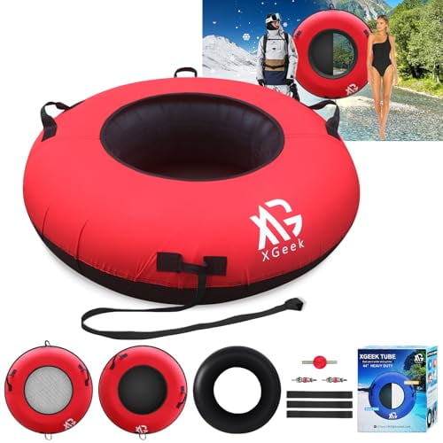 XGeek 44" Heavy Duty Snow Tube and River Tube,River Floats for Adults ...