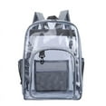 XGeek Clear Transparent PVC School Backpack with Mesh Pocket, Large ...