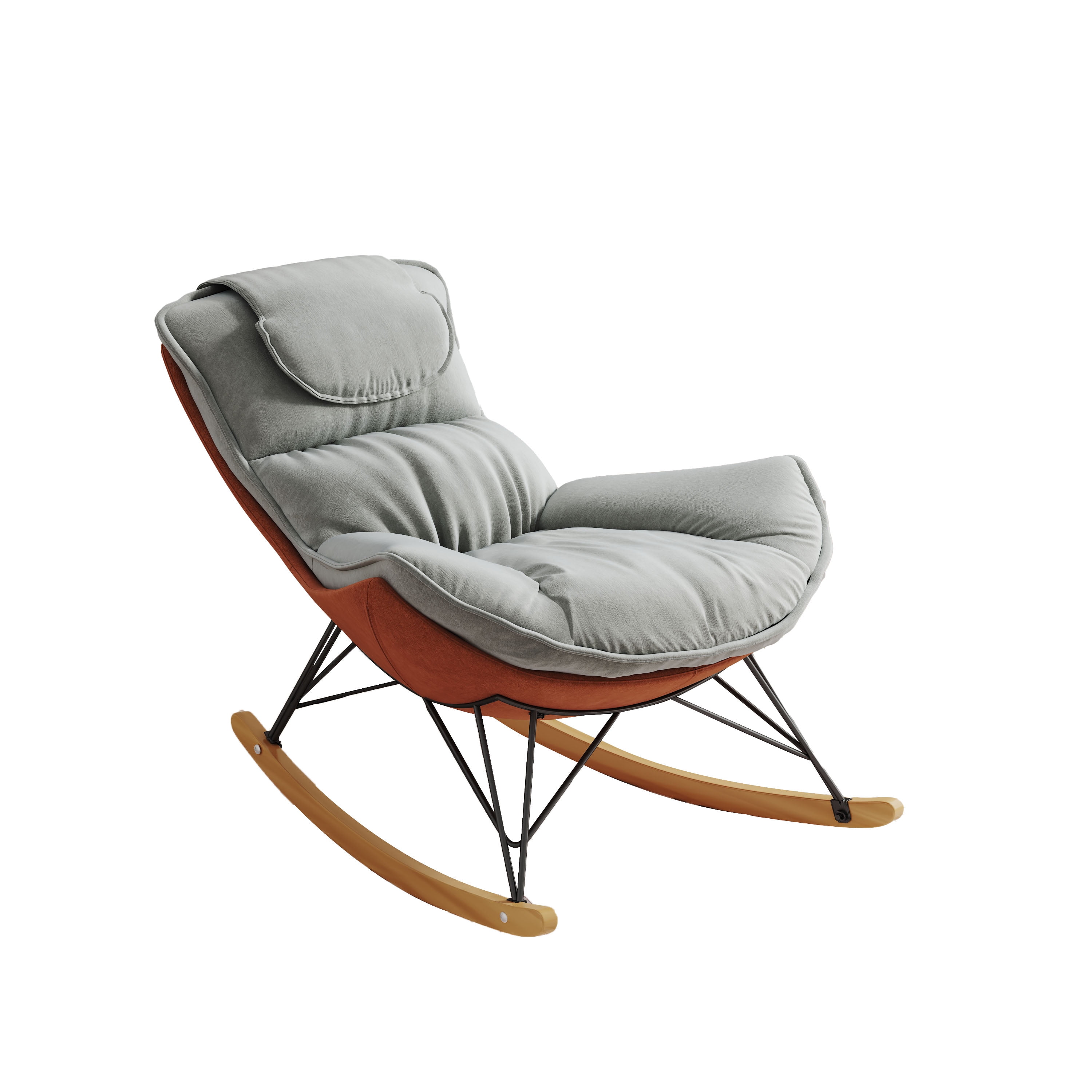 XGeek Leisure Single Rocking Chair, Oversized Sofa Rocking Chair ...