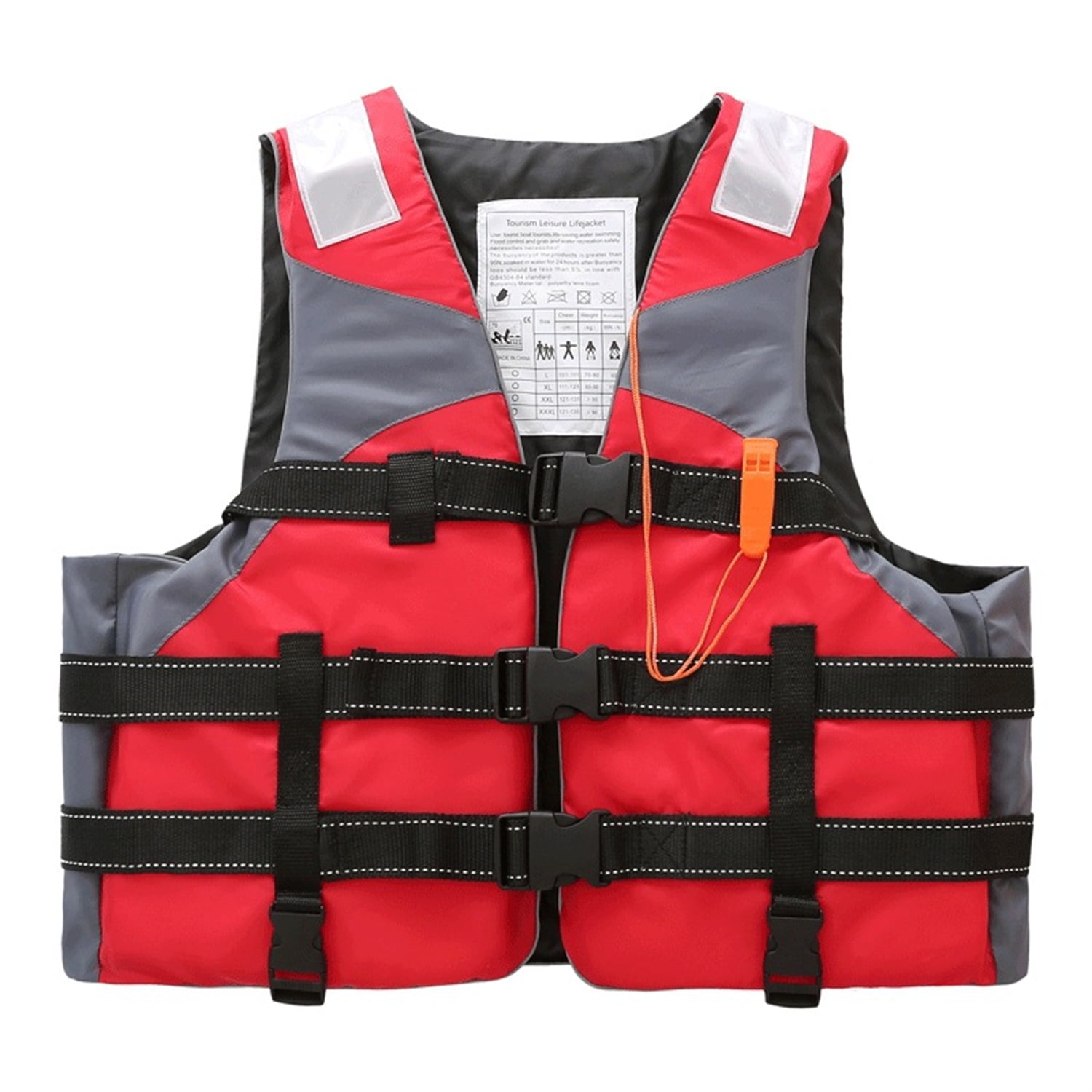 XGeek Outdoor Life Jacket with Reflector, Adult Safety Life Jacket, 75N ...