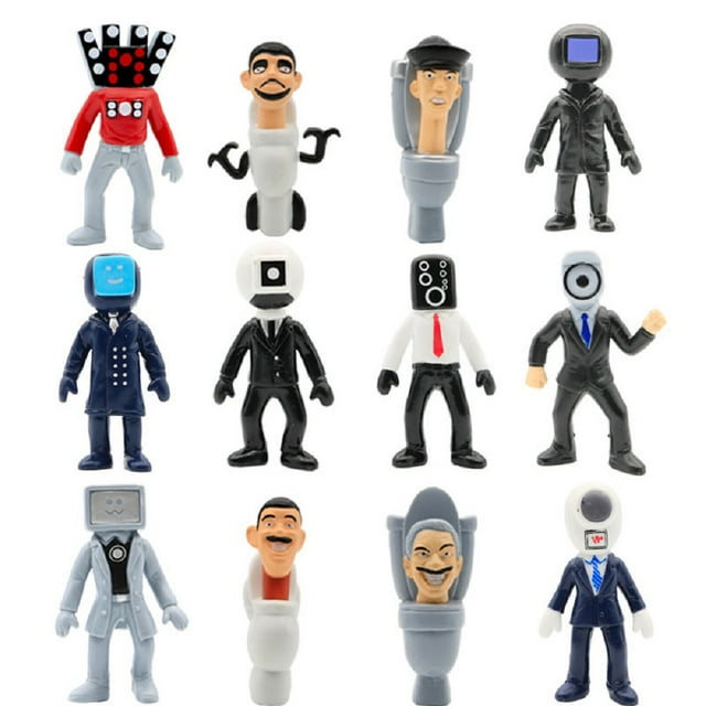 XGeek Skibi Toilet Man Action Figure Toys for Kids,12 Pieces - Walmart.com