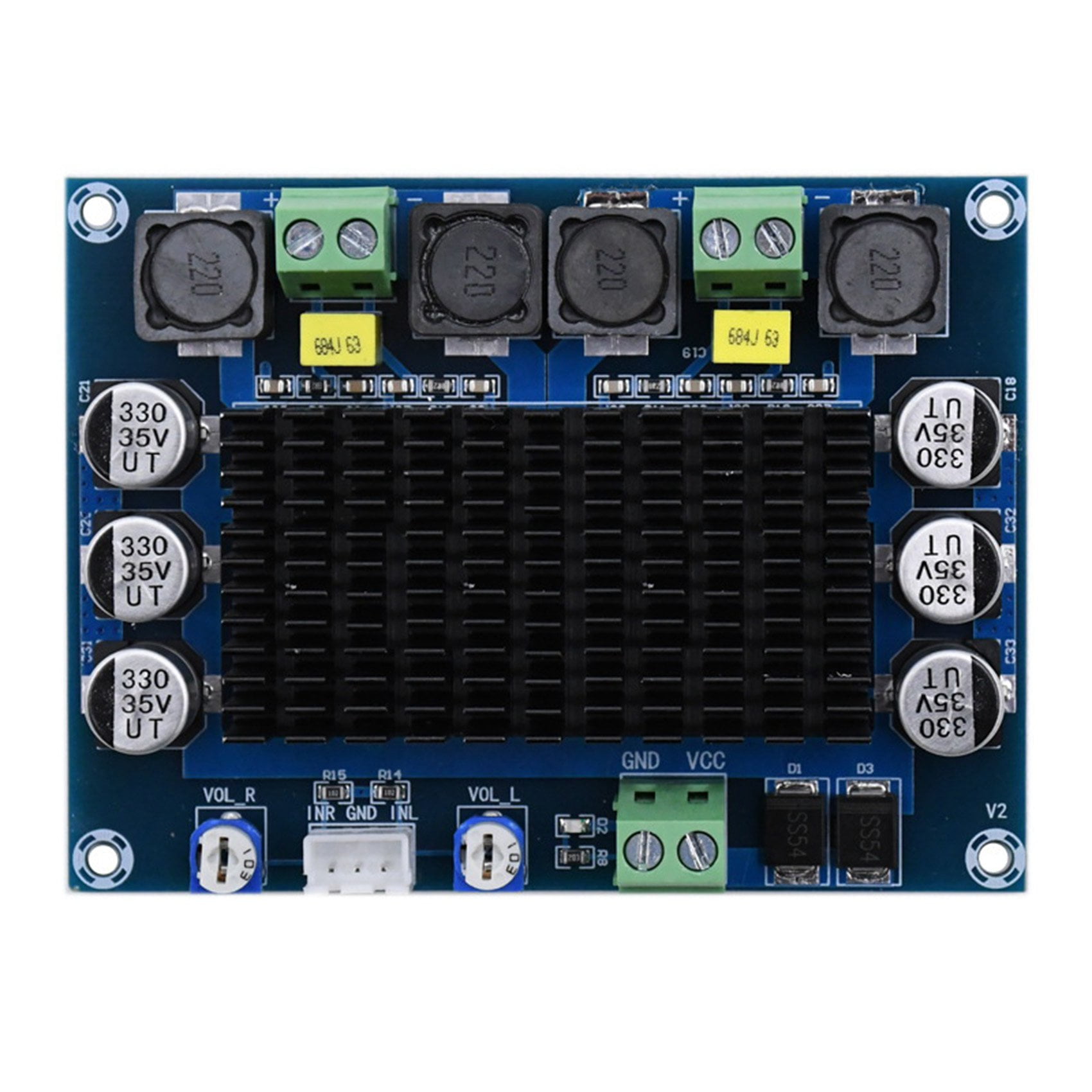 XH-A113 Digital Power Amplifier Board TDA7498 Dual Channel 100W+100W High Module - Walmart.com