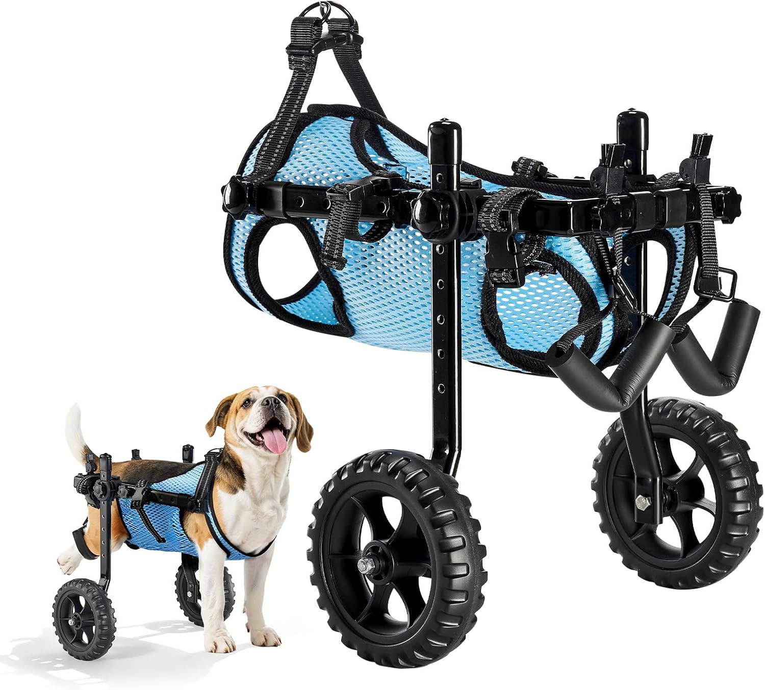 XH Dog Wheelchair for Back Legs, Lightweight 2 Wheels Pet Wheelchair ...