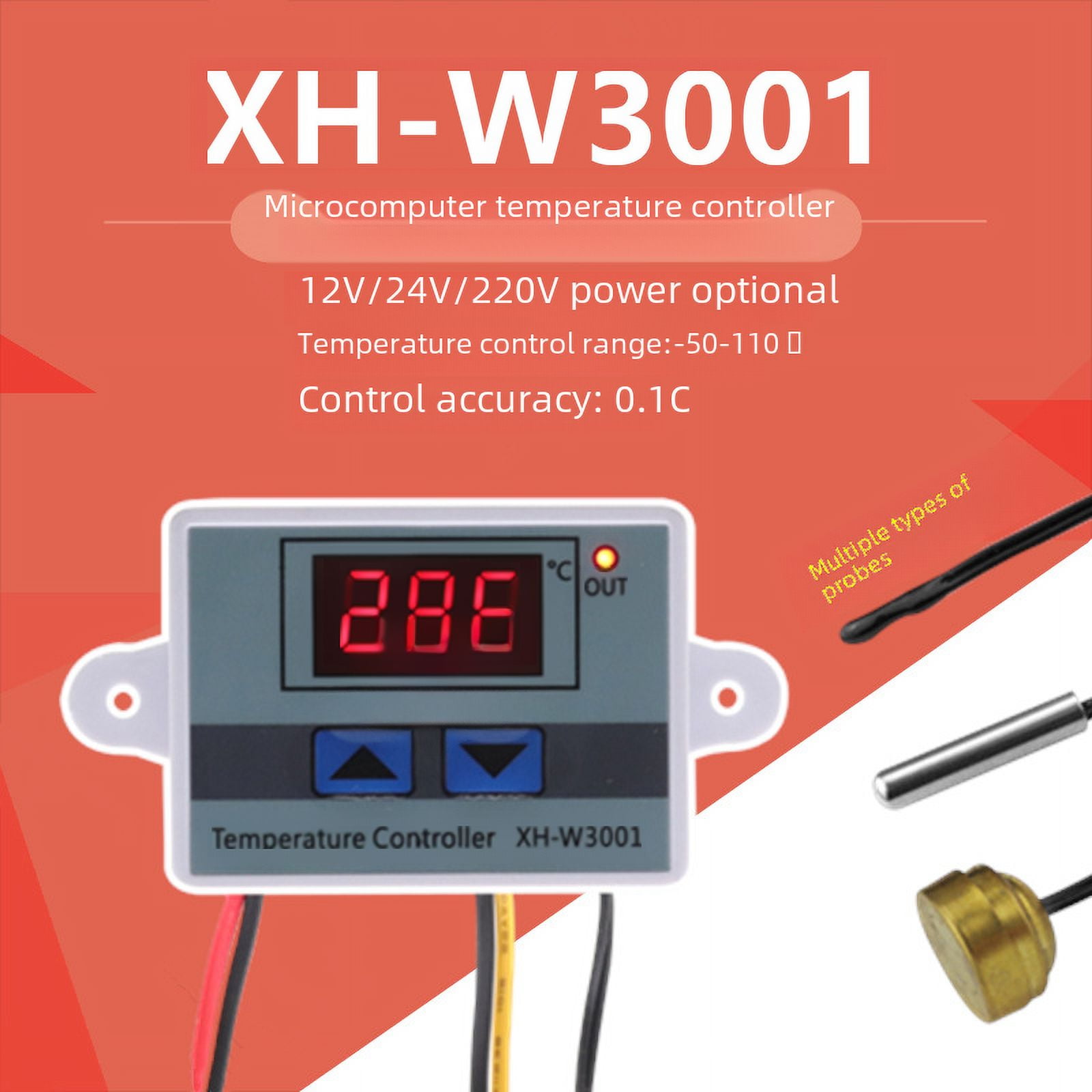 XH-W3001 digital thermostat temperature switch Microcomputer ...