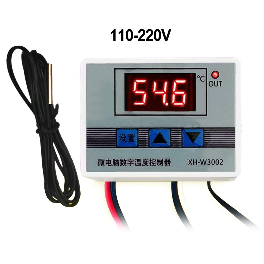 XH-W3002 220V /12V Digital LED Temperature Controller With Cool Heating Function 10A Thermostat ...