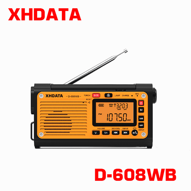 XHDATA D-608WB FM/SW/MW/NOAA Multiband Portable Emergency Weather ...