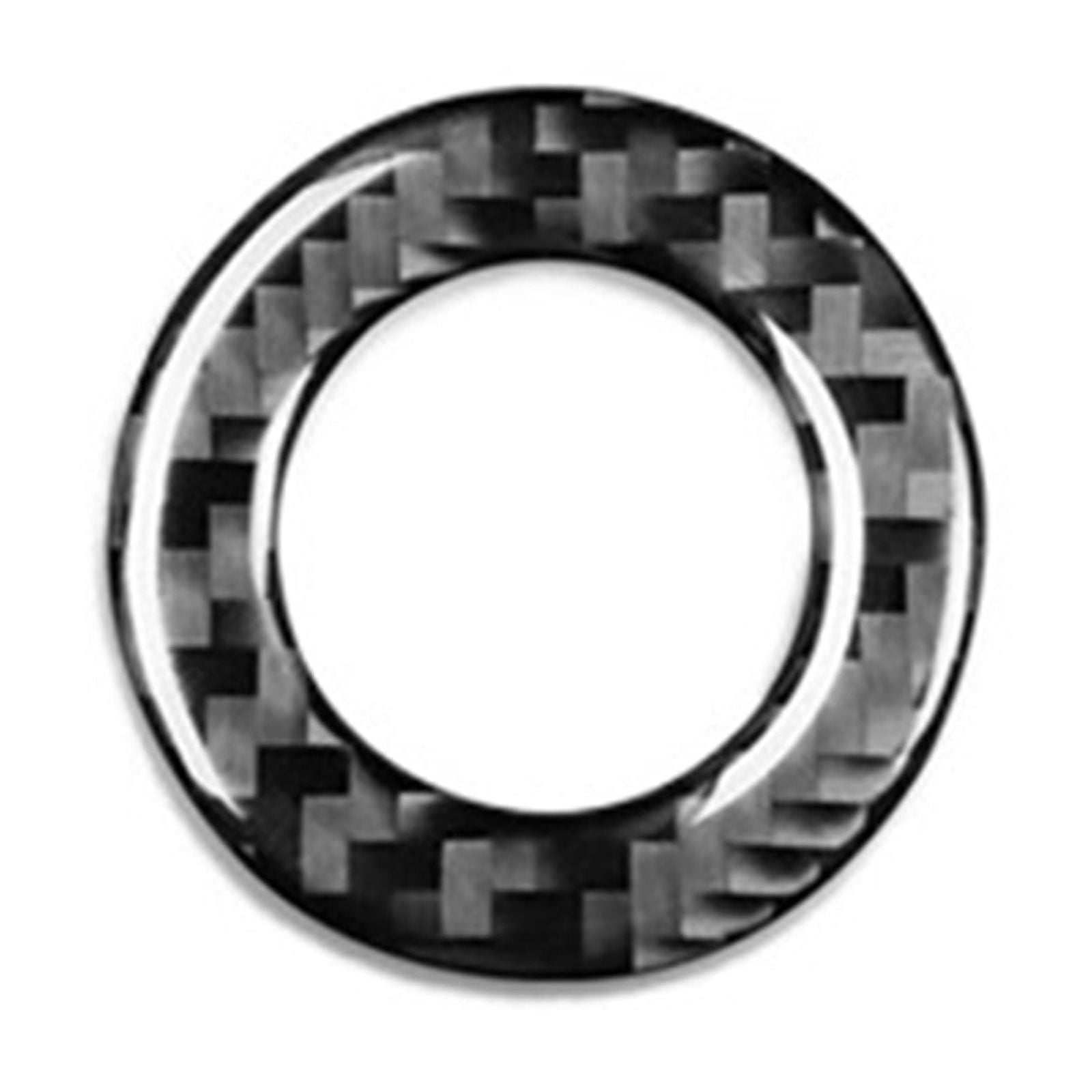 XHHTING Carbon Fiber Car Keyhole Ring, Start Button Switch Trim ...