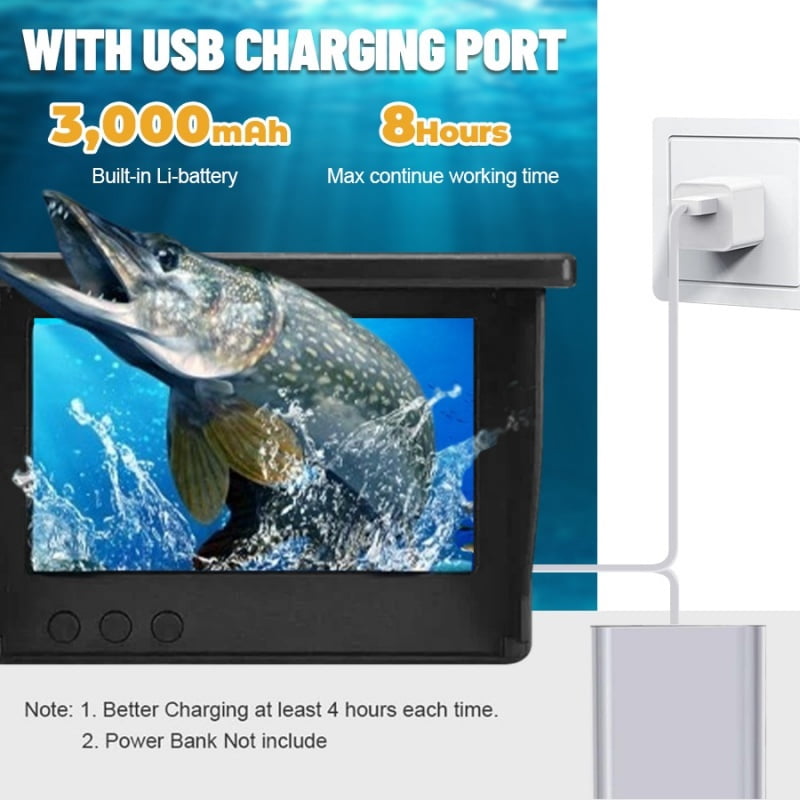 XHJ Upgraded Portable 4.3-inch High Definition Underwater Fishing ...
