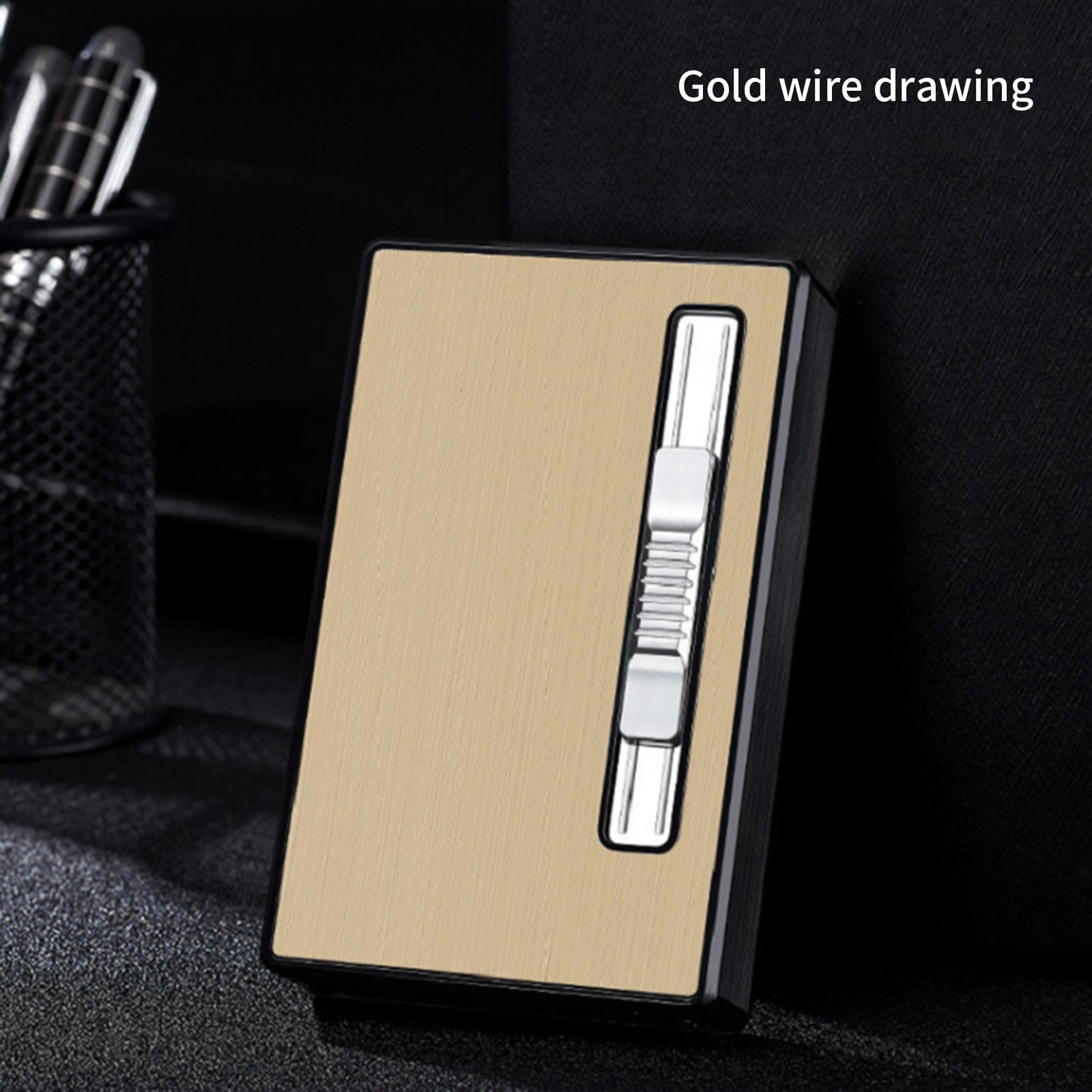 XHLQCBL Lighter, Case With Built-in Lighter Windproof Refillable Butane ...