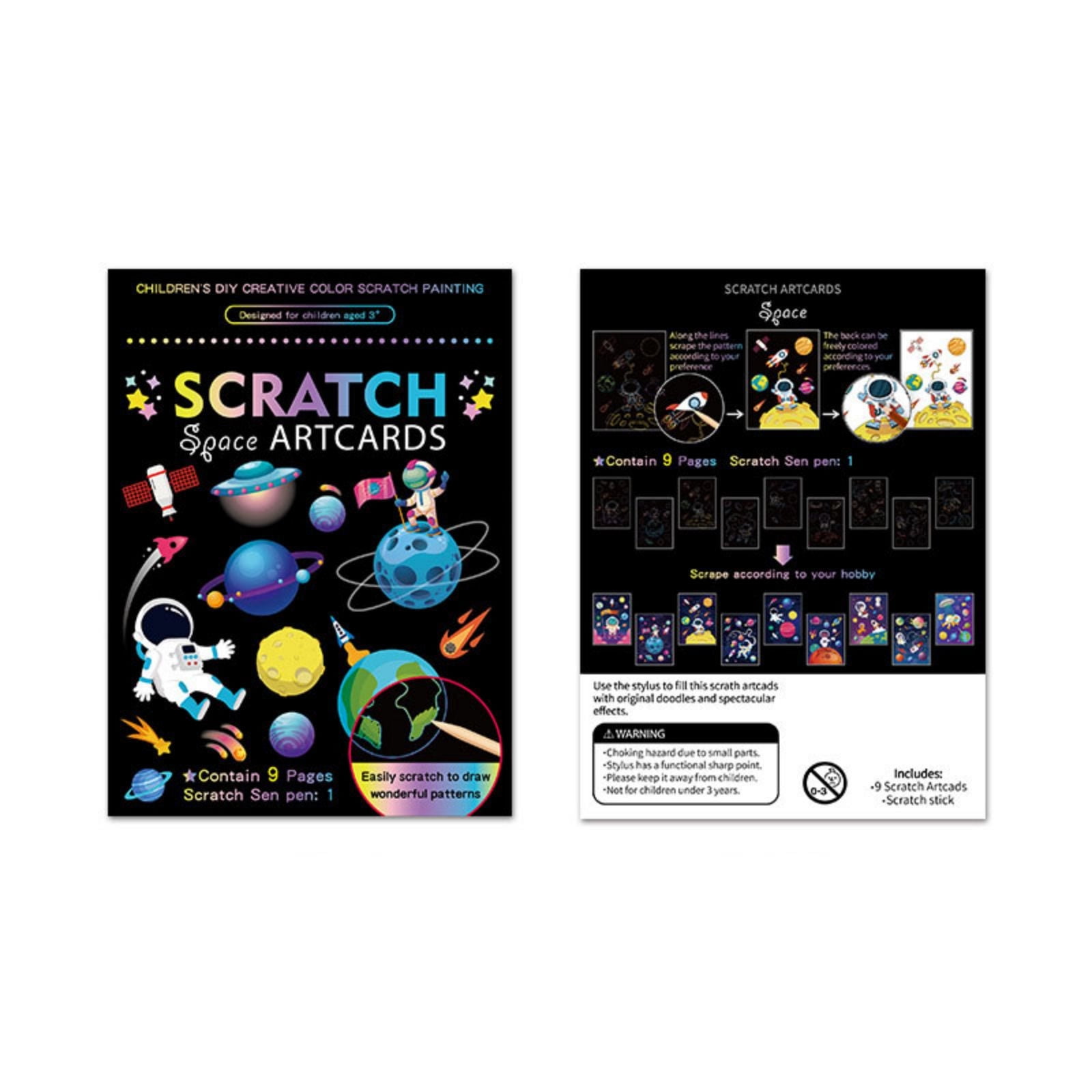 XHLQCBL Toy,Scratch Paper Art Kit, Colorful Drawing Book Toys For Kids ...