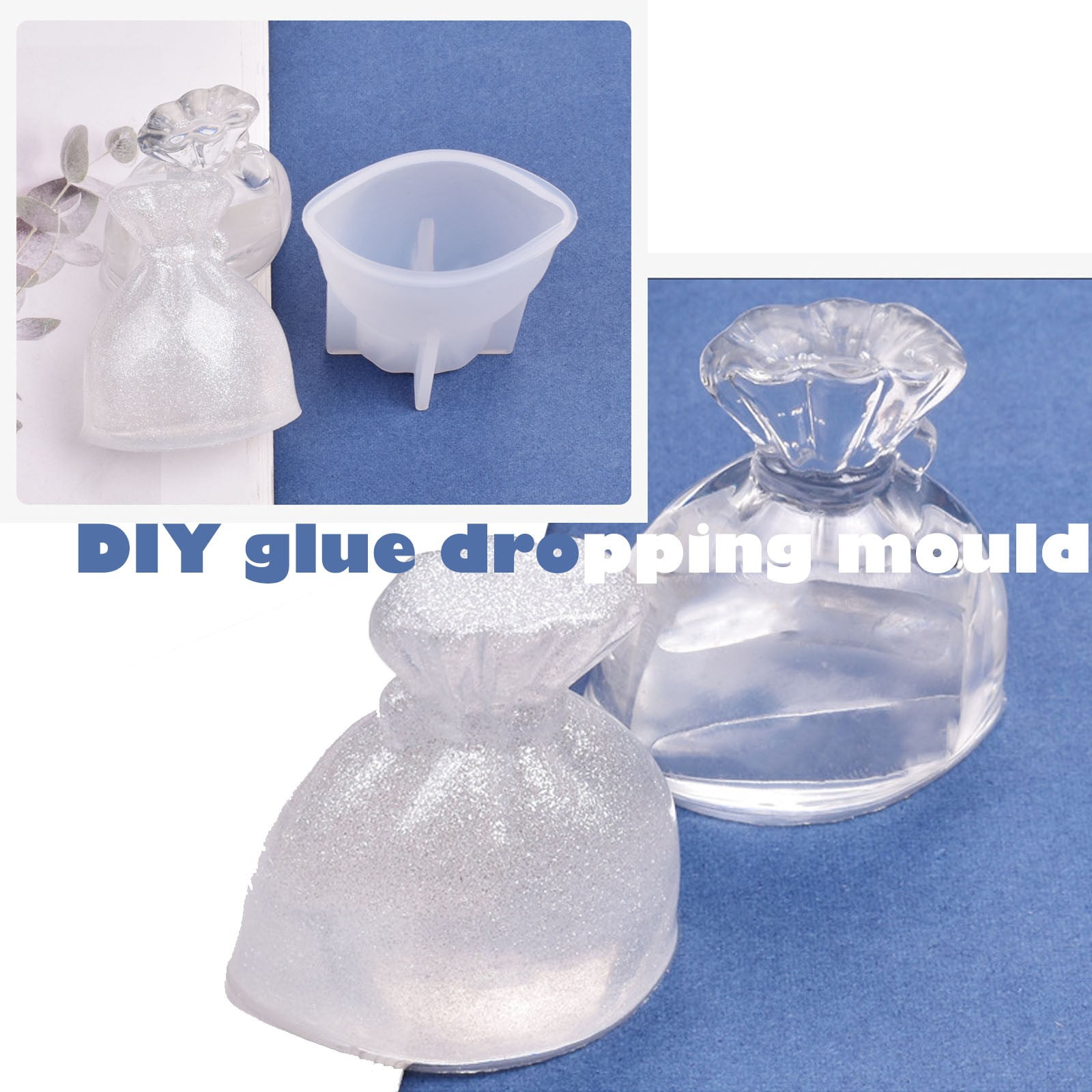 XHLQCBL Toys,Diy Crystal Dropping Mould Small Bag Money Bag Placement ...