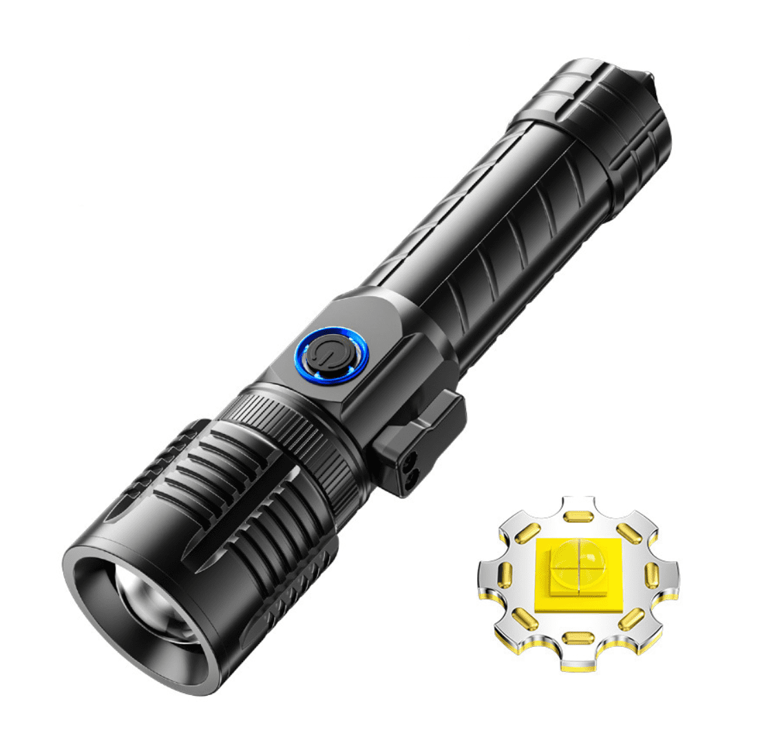 XHP160 Rechargeable LED Flashlights High Lumens, Super Bright 120000 ...