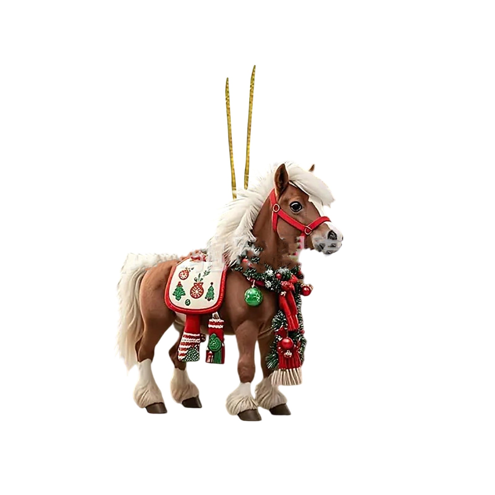 XIA0LE Christmas Pony Holiday Trailer Interior Hangings Decoration ...
