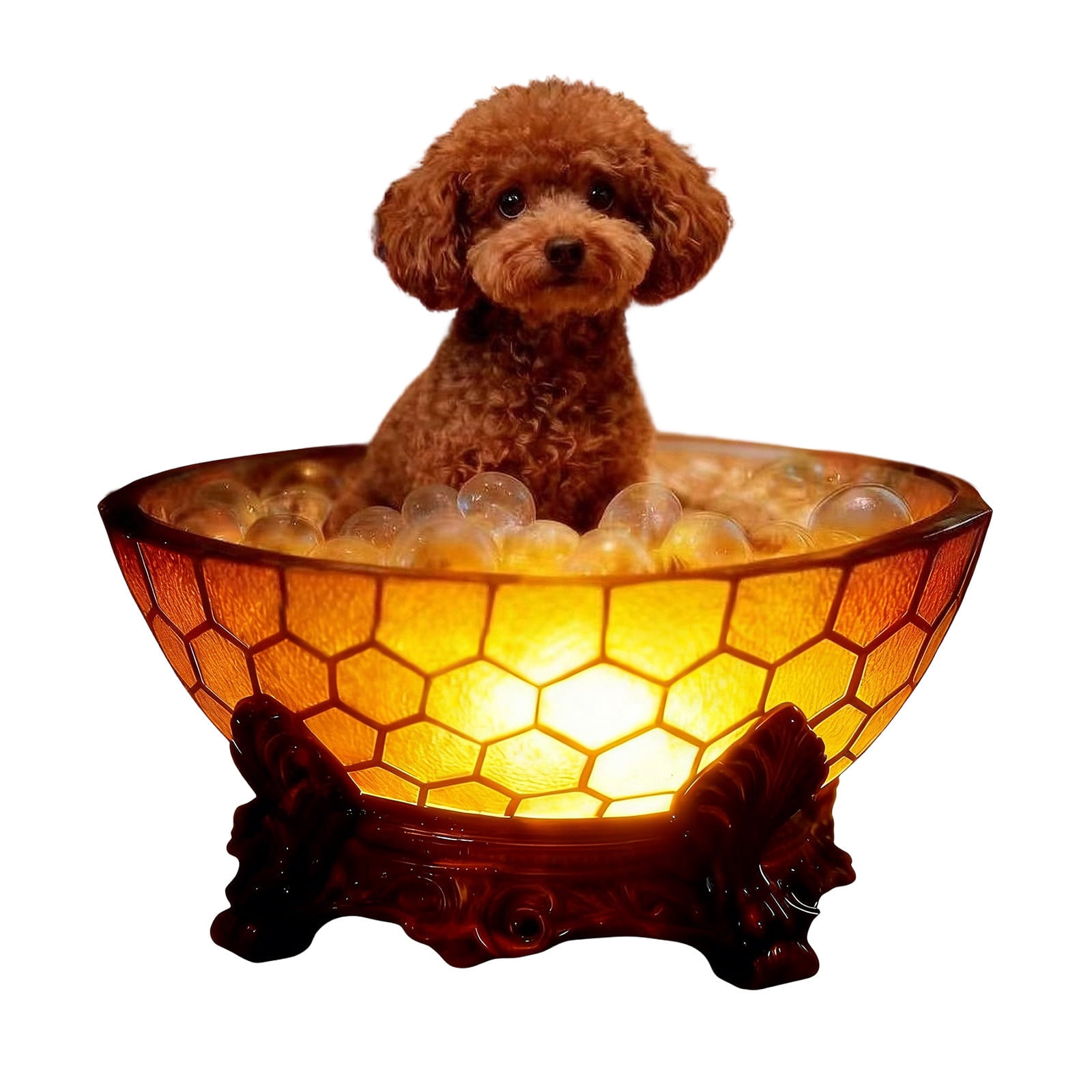 XIA0LE Dog Bubble Bath Lamp, Cute Dog Decor With Yellow Soft Led Light ...