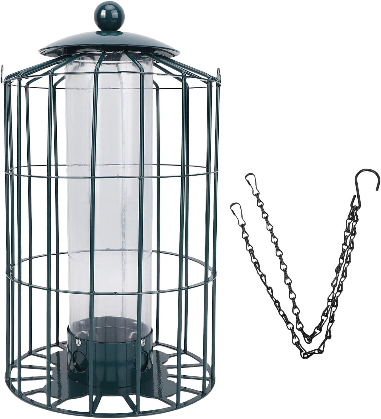 XIA0LE Proof Caged Bird Feeders Hanging Clear Tube Bird Feeder With ...