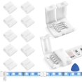 XIACOCO-10-Packs 4-Pin Led Connectors For Led Strip Lights 8Mm Width ... XIACOCO-10-Packs 4-Pin Led Connectors For Led Strip Lights 8Mm Width ...