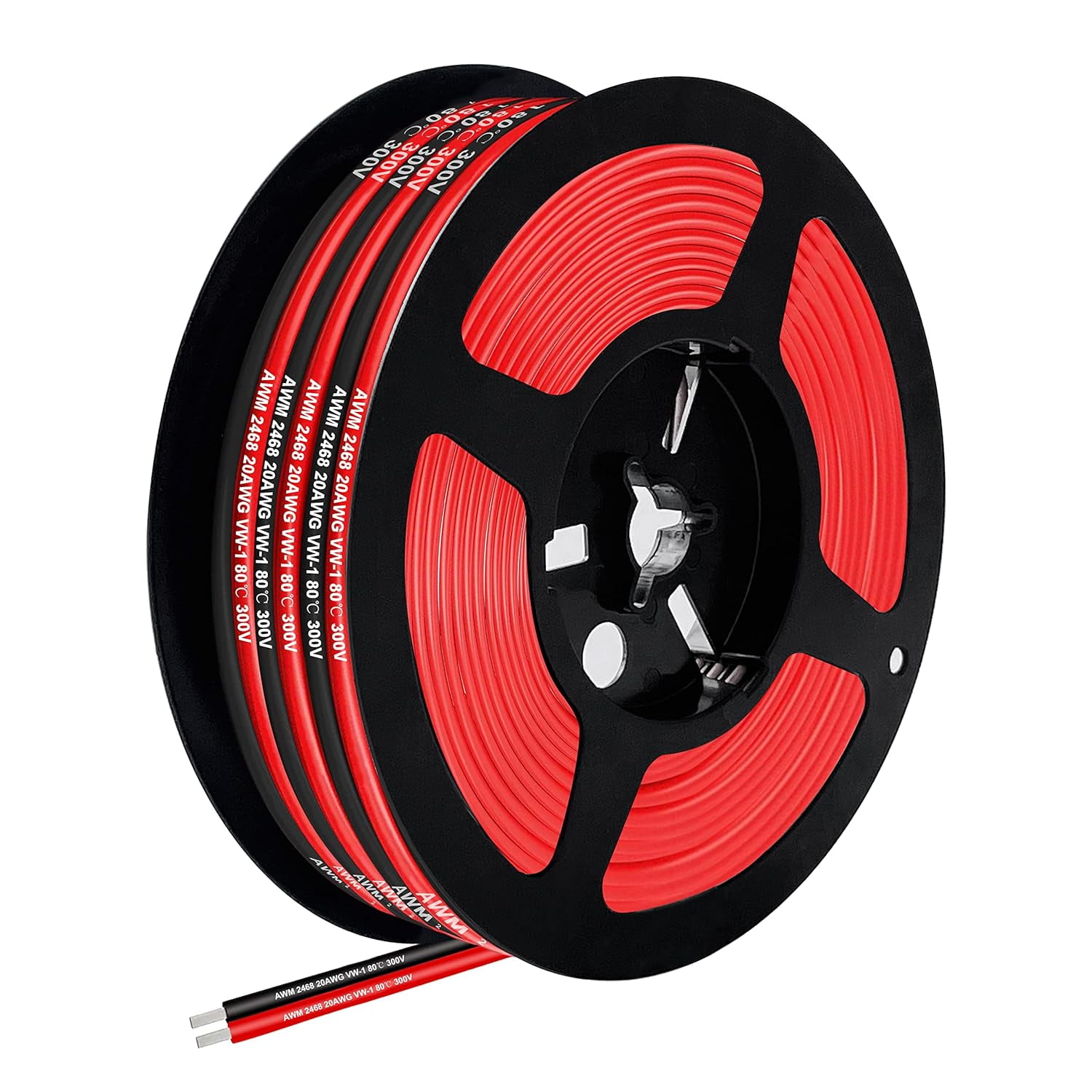XIACOCO-18 Awg Pvc Electrical Wire 16.5Ft, 18 Gauge 2 Wire Red Black ...