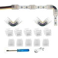 XIACOCO-6-Pin Rgb+Cct Led Strip Connector Kit – 12Mm Solderless ...