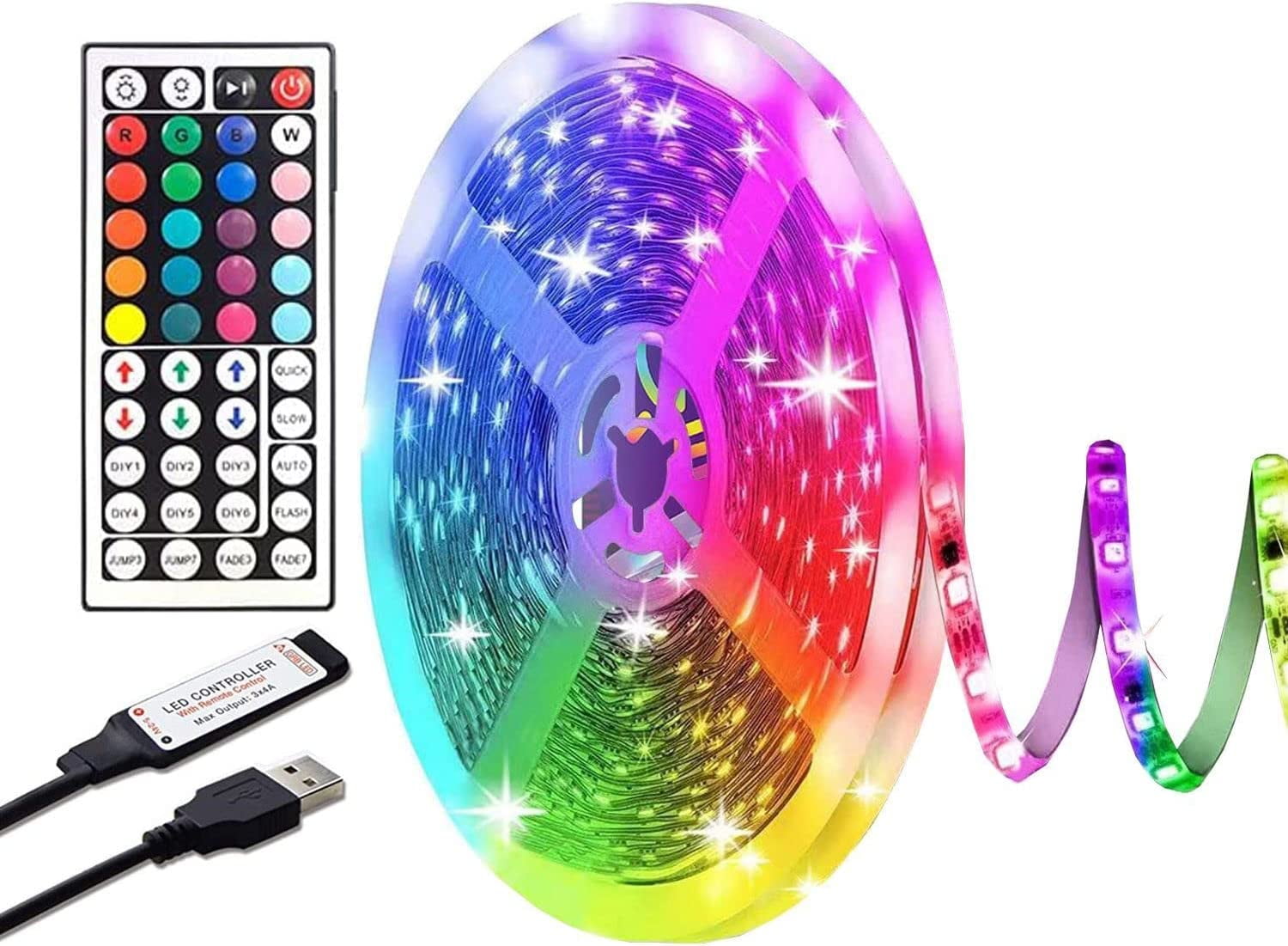 XIACOCO-Aijiaer Led Strip Lights 16.5Ft/5M Rgb Smd 5050 150Leds Rope ... XIACOCO-Aijiaer Led Strip Lights 16.5Ft/5M Rgb Smd 5050 150Leds Rope ...