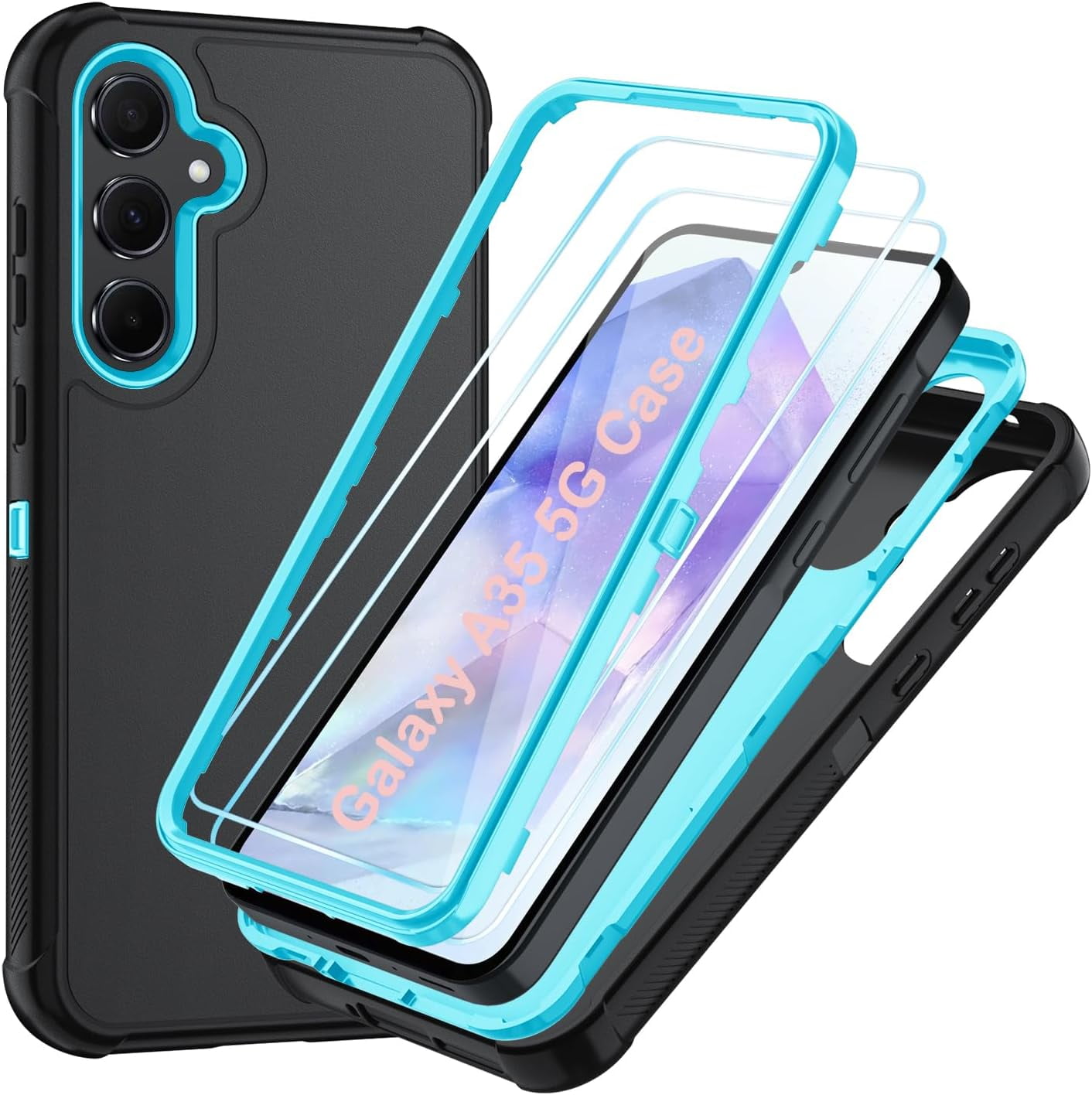 XIACOCO-For Samsung Galaxy A35 5G Case, Galaxy A35 5G Case With Hd Screen Protector [3 Layer ...