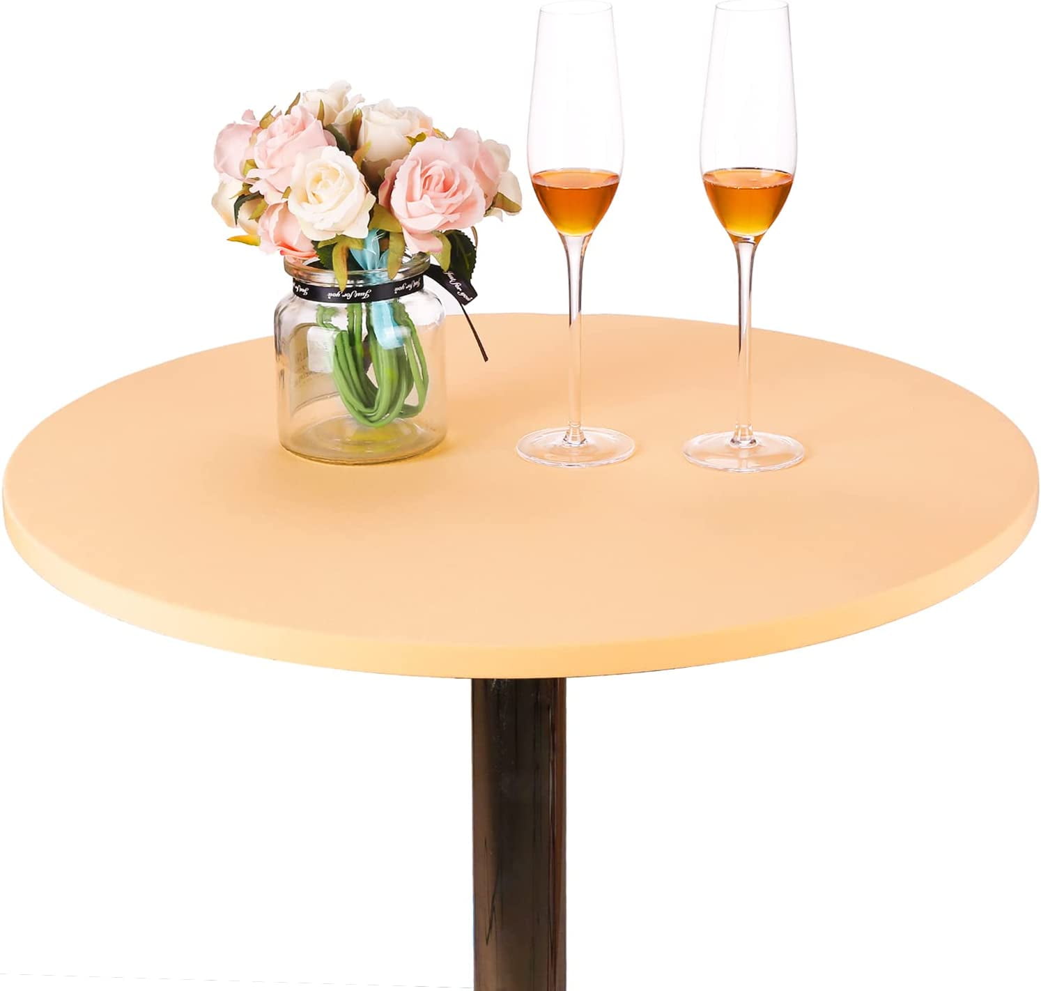 XIACOCO-Jisen Cocktail Spandex Round Tablecloth Fitted Stretchable ...