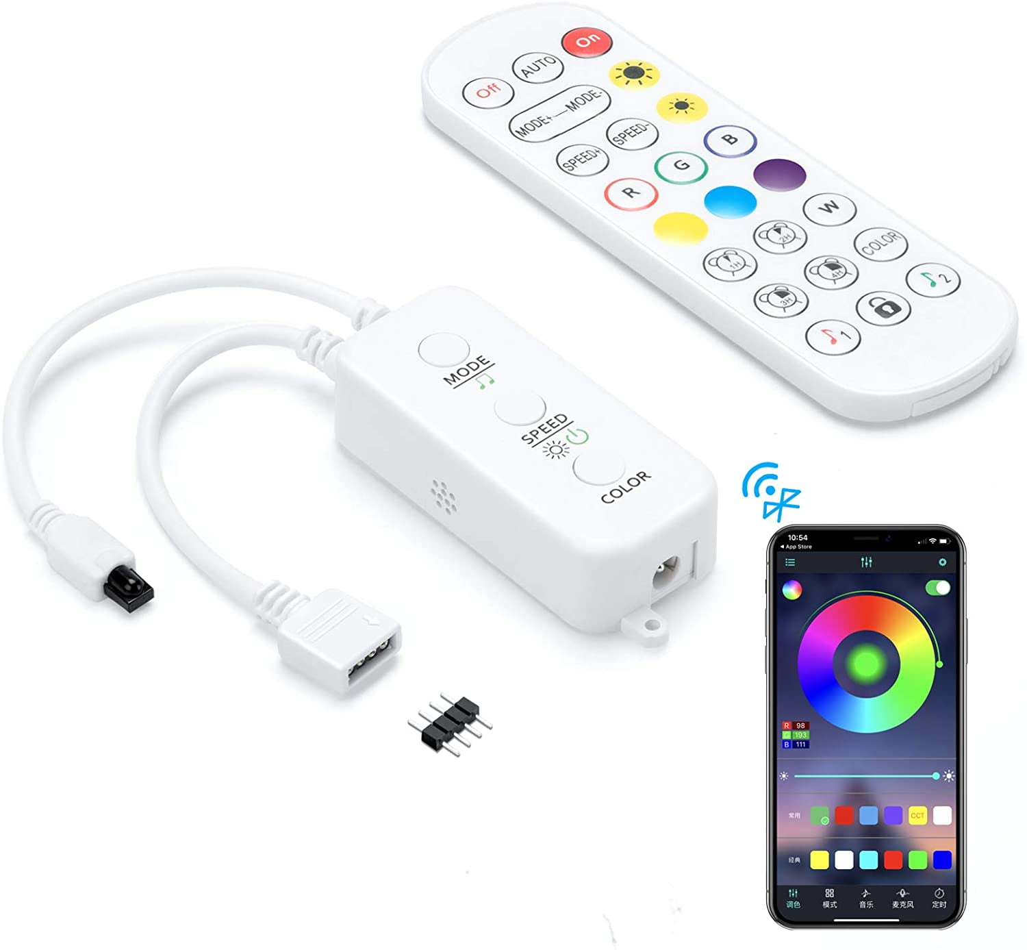 XIACOCO-Rgb Led Strip Light Controller, With App, Music Sync And Ir ... XIACOCO-Rgb Led Strip Light Controller, With App, Music Sync And Ir ...