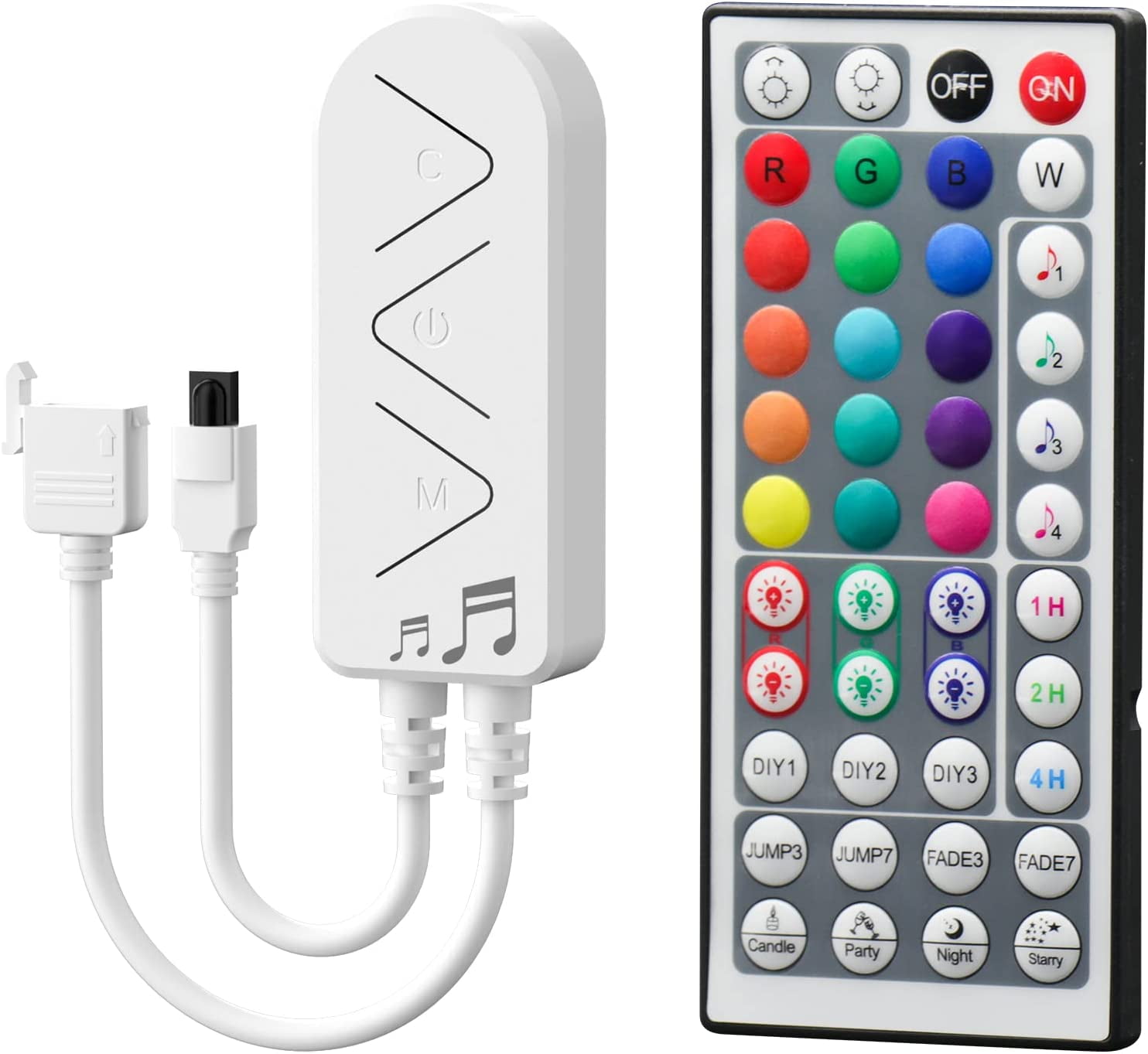 XIACOCO-Rgb Led Strip Light Wireless Smart Controller,44 Keys Remote ... XIACOCO-Rgb Led Strip Light Wireless Smart Controller,44 Keys Remote ...