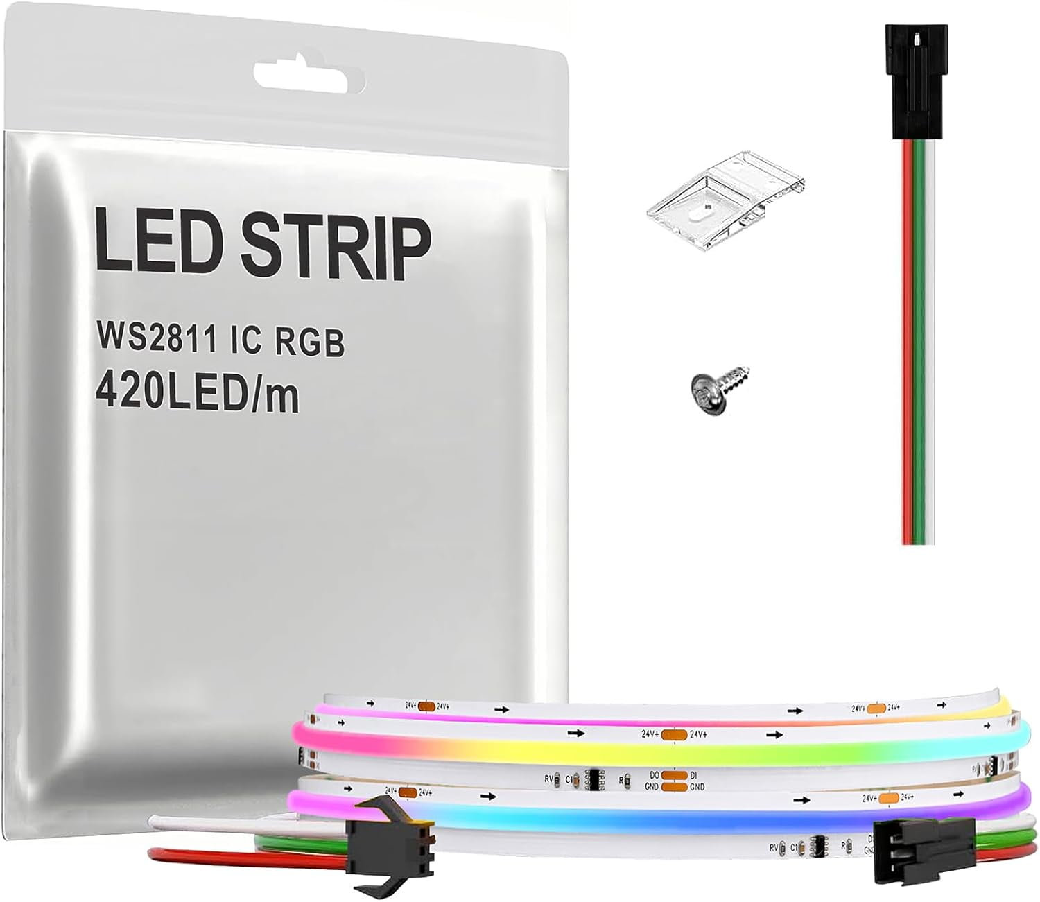 XIACOCO-Spi Cob Rgb Ic Led Strip Light Fob Ws2811 High Density Uniform ... XIACOCO-Spi Cob Rgb Ic Led Strip Light Fob Ws2811 High Density Uniform ...