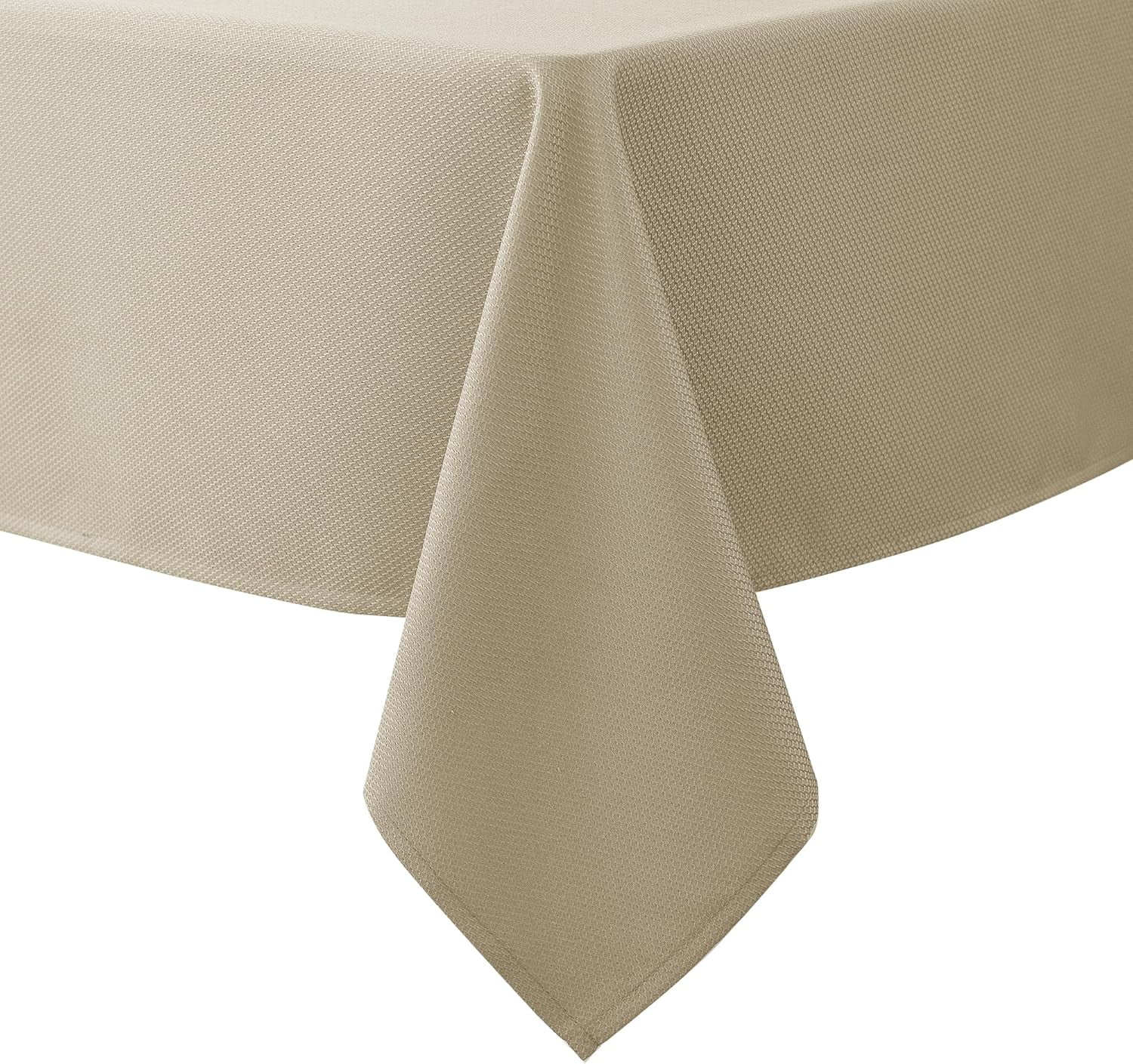 XIACOCO-Textured Fabric Tablecloths 60" Round For Tables' Diameters ...