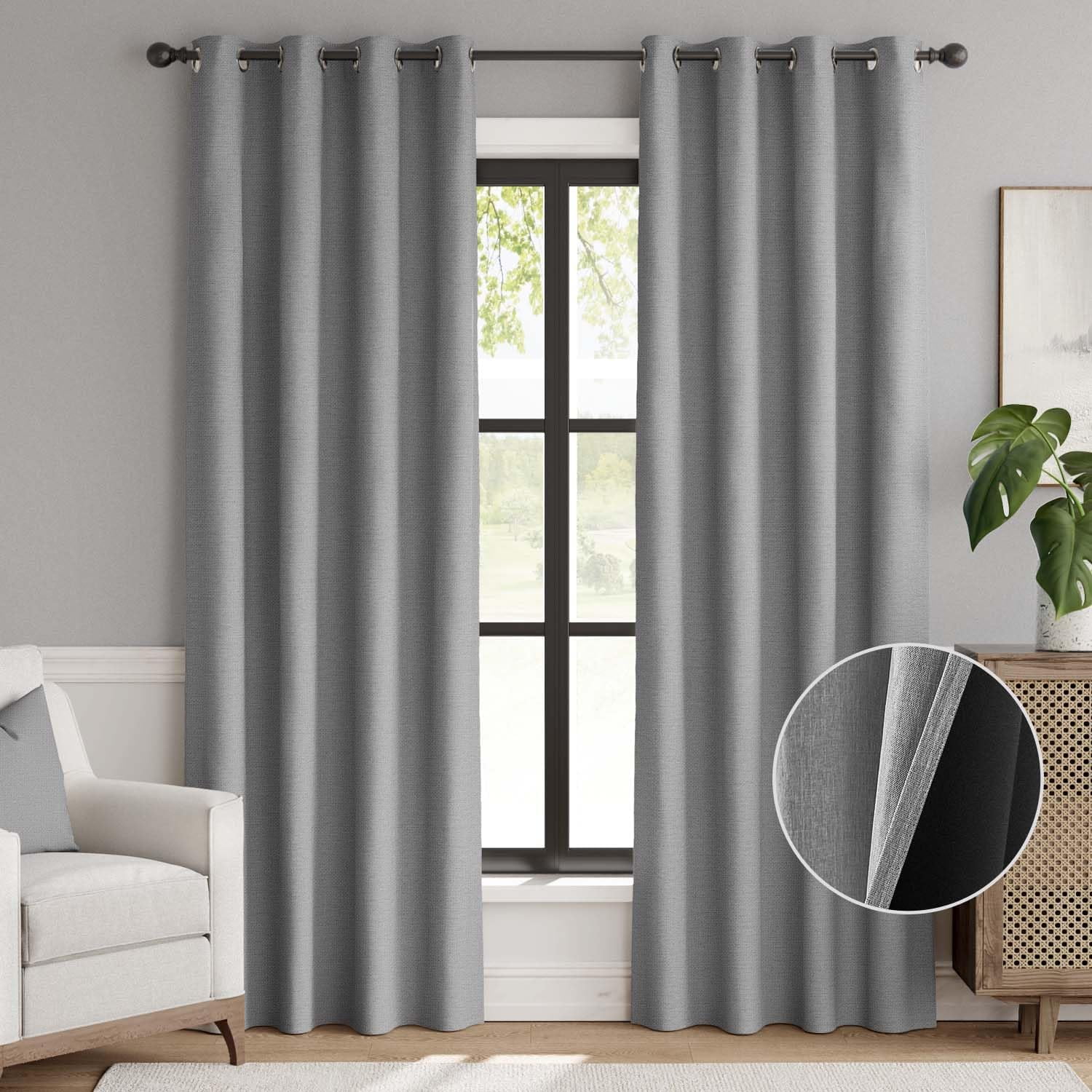 XIACOCO-White Sheer Curtains 84 Inches Long 2 Panels Set, Sheer White ...
