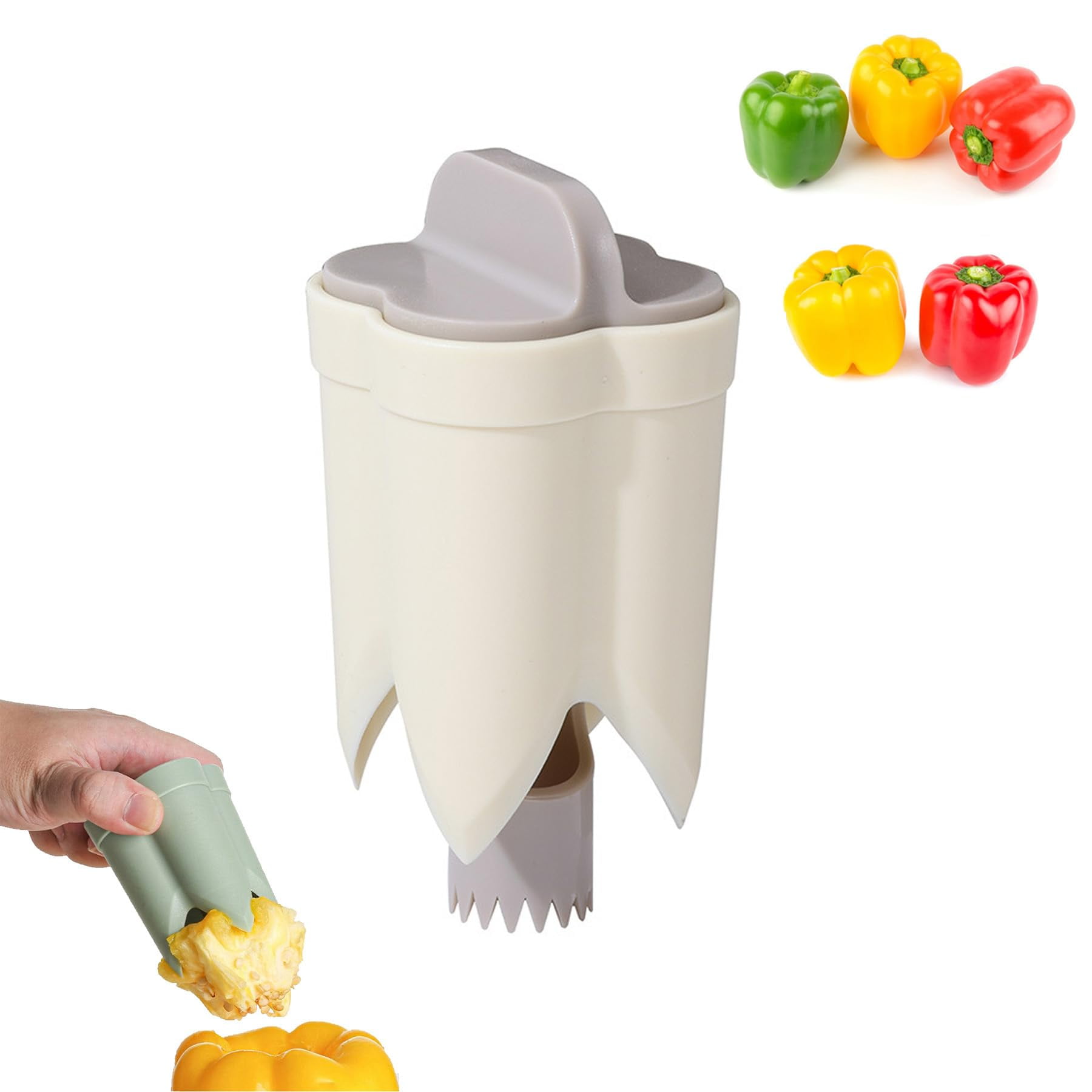 XIAHAO Pepper Seed Corer Remover - 2025 Upgraded 2-in-1 Bell Pepper ...