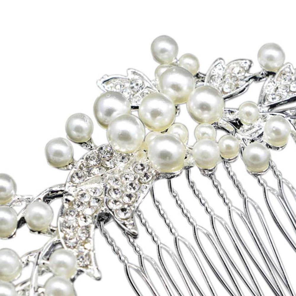 XIAN Pearl Rhinestones Bridal Hair Comb Ancient Style Metal Comb ...