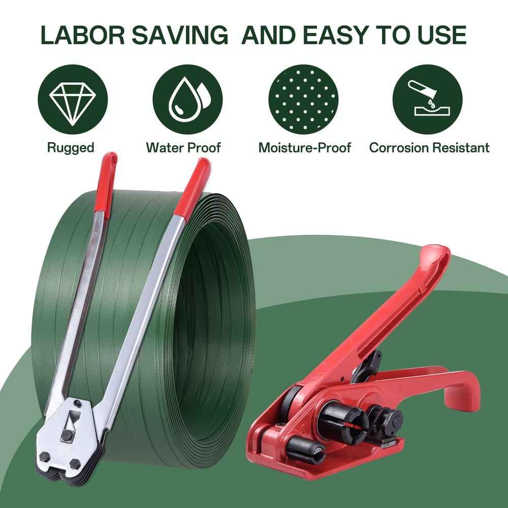 XIANERS Banding Strapping Kit Strapping Tool Pallet Packaging Strapping Tool Sealer Tools Poly ...