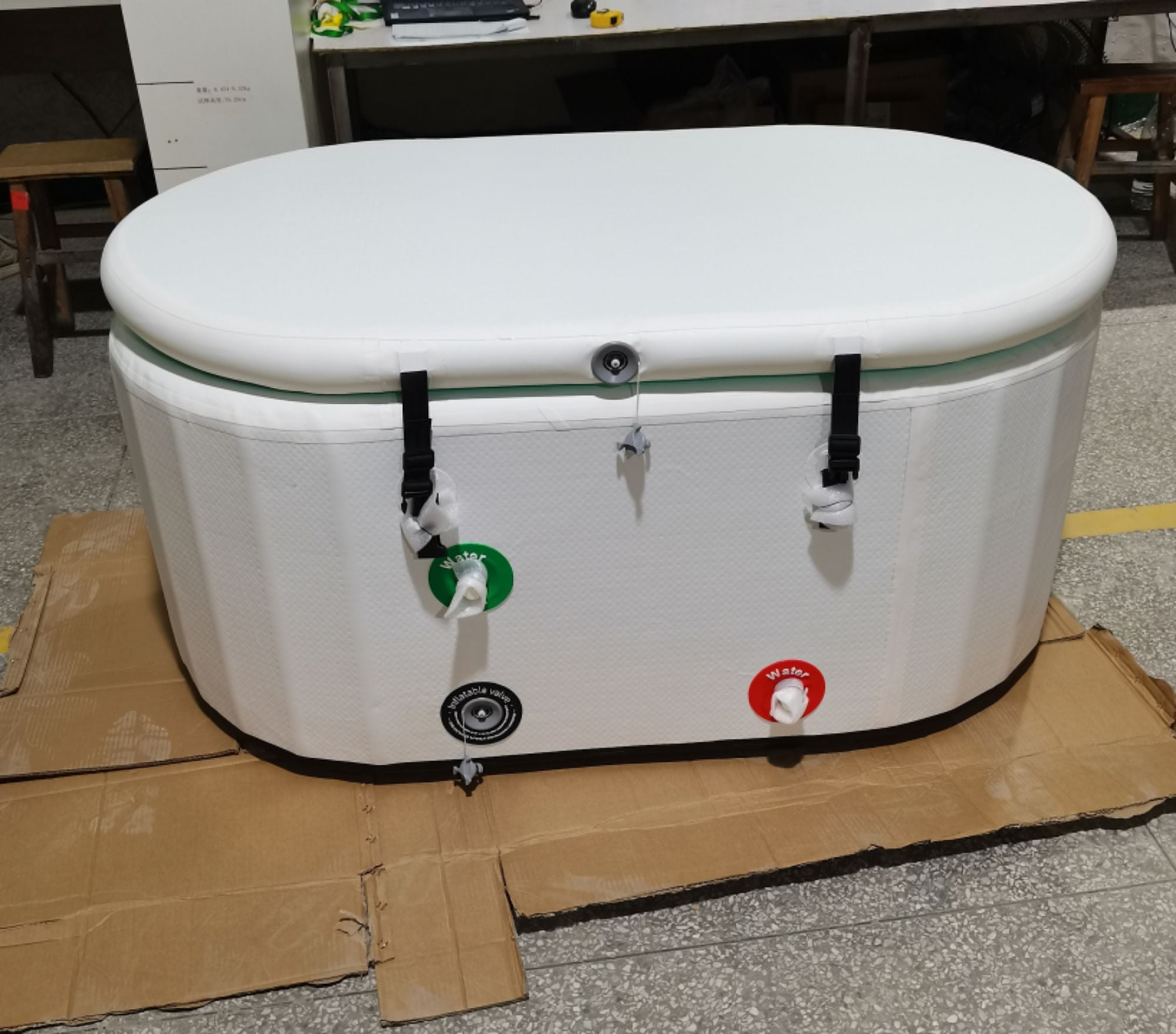 XIANERS Cold Tub Ice Bath Inflatable Bathtub Water Plunge Tub Ice Bath ...