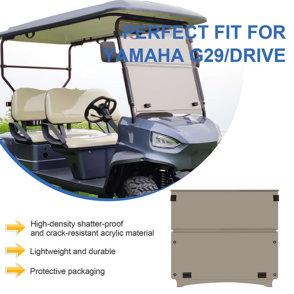 XIANERS Golf Cart Foldable Windshield Golf Cart Windshield Part Easy-to ...