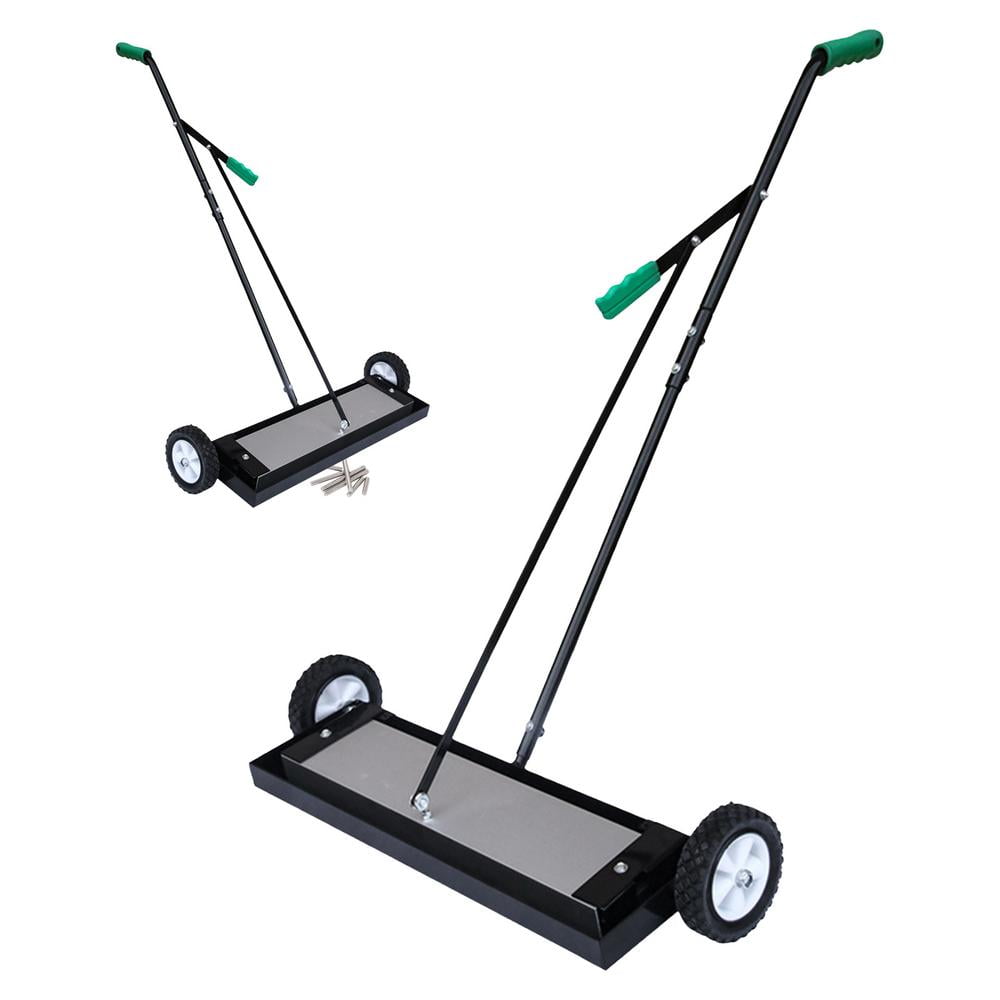 XIANERS Heavy Duty Magnetic 24inch Yard Magnet With 2 Wheels Hand Push ...