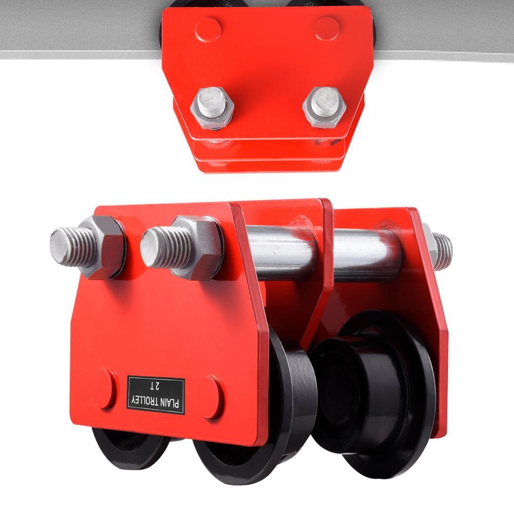 XIANERS Hoist Manual Trolley 2t Capacity Heavy Duty Beam Trolleys Wide ...