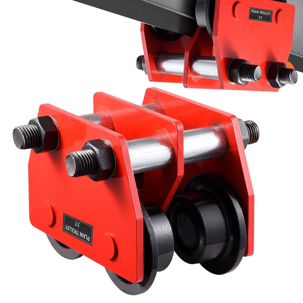 XIANERS Hoist Manual Trolley Beam Trolleys with 4 Wheels Wide ...
