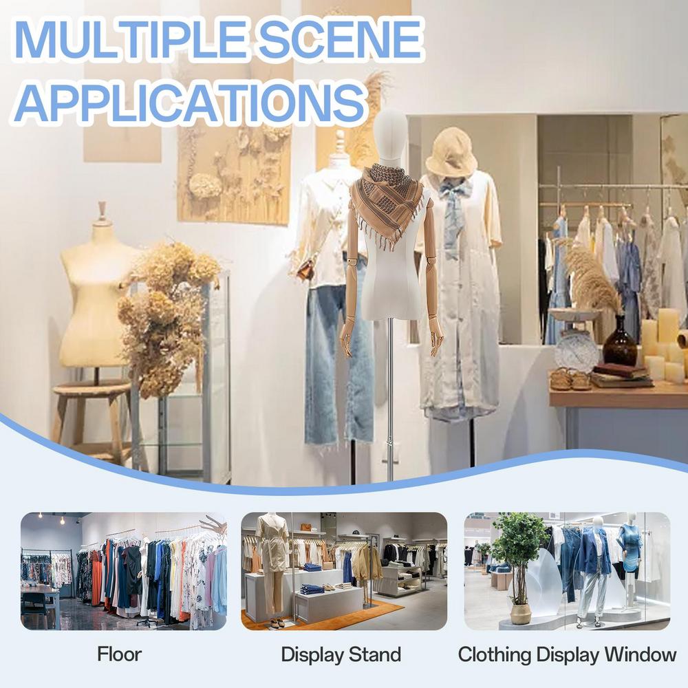 XIANERS Mannequin Dress Form With Stand Linen Cotton Women Dress Forms ...